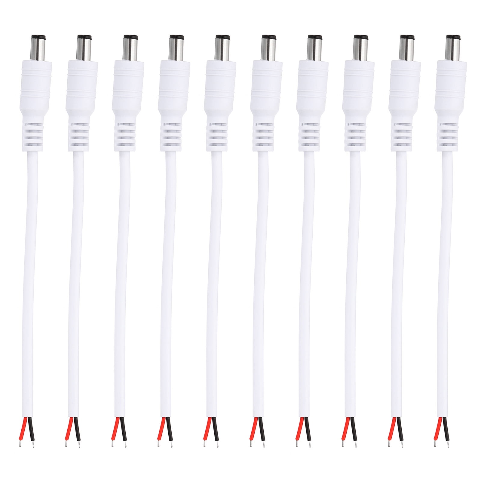 Uxcell 6" DC Power Cable, 20 Pcs 5.5mm x 2.1mm Barrel Plug Socket ...