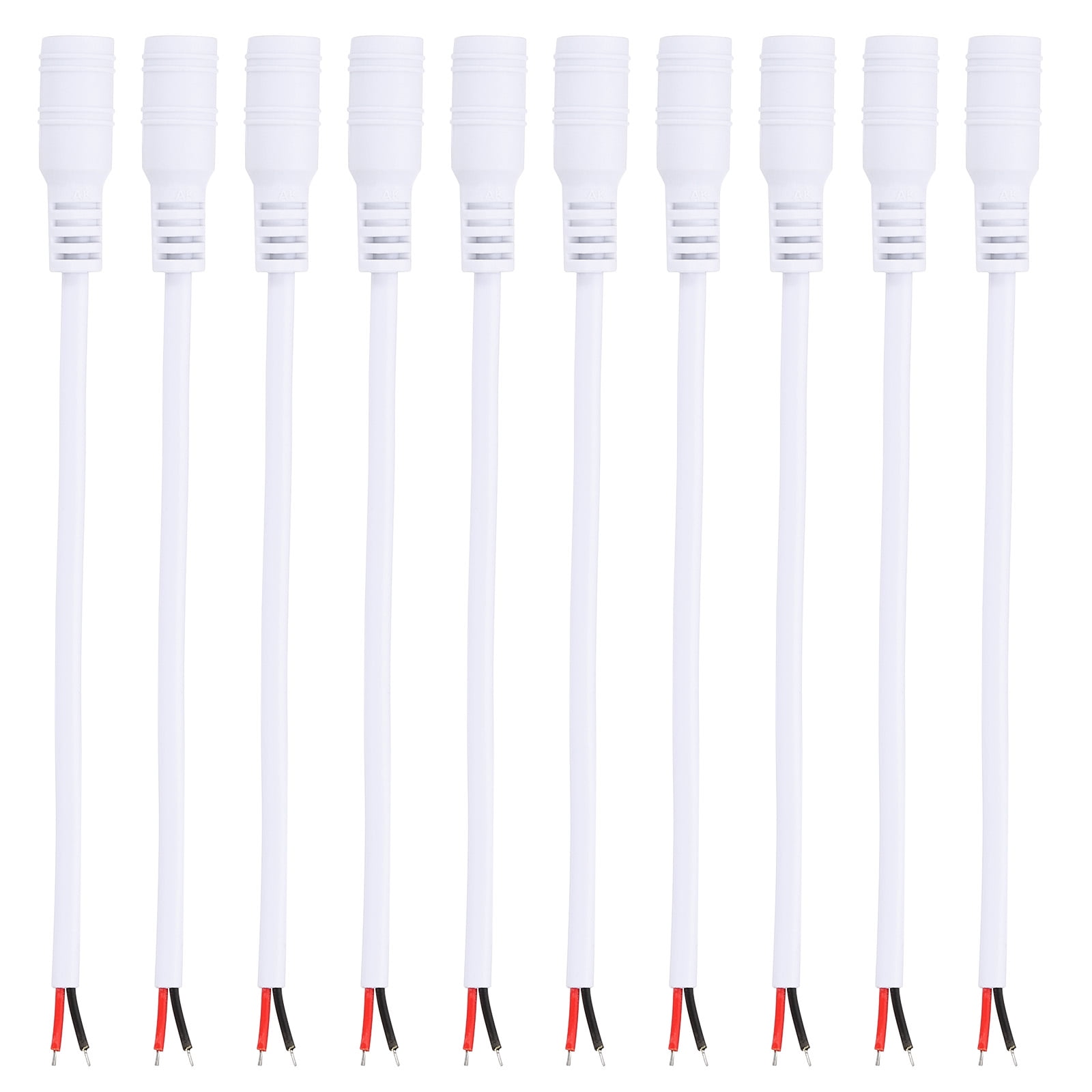 Uxcell 6" DC Power Cable, 40 Pcs 5.5mm x 2.1mm Barrel Plug Socket ...