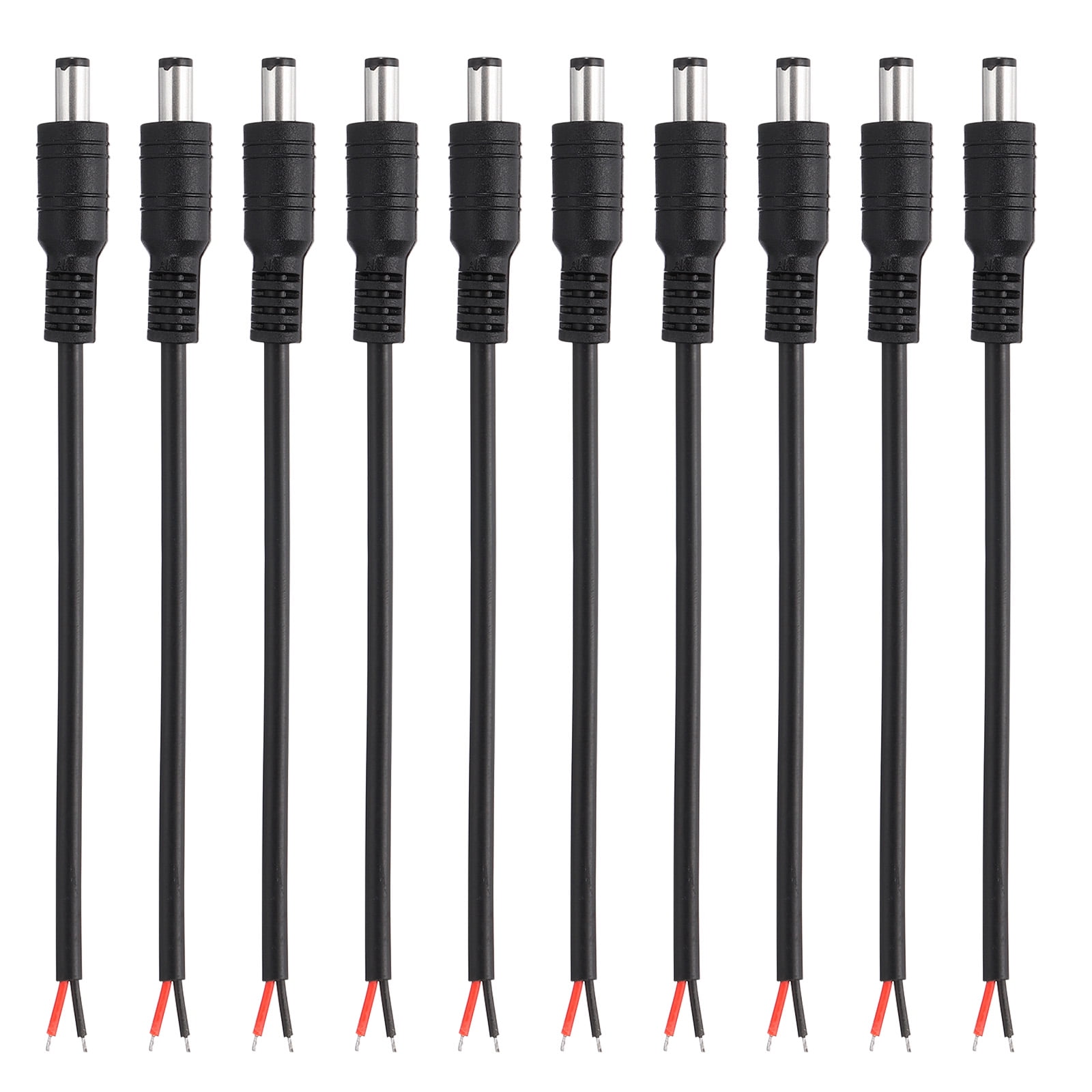 Uxcell 6" DC Power Cable, 40 Pcs 5.5mm x 2.1mm Barrel Plug Socket ...
