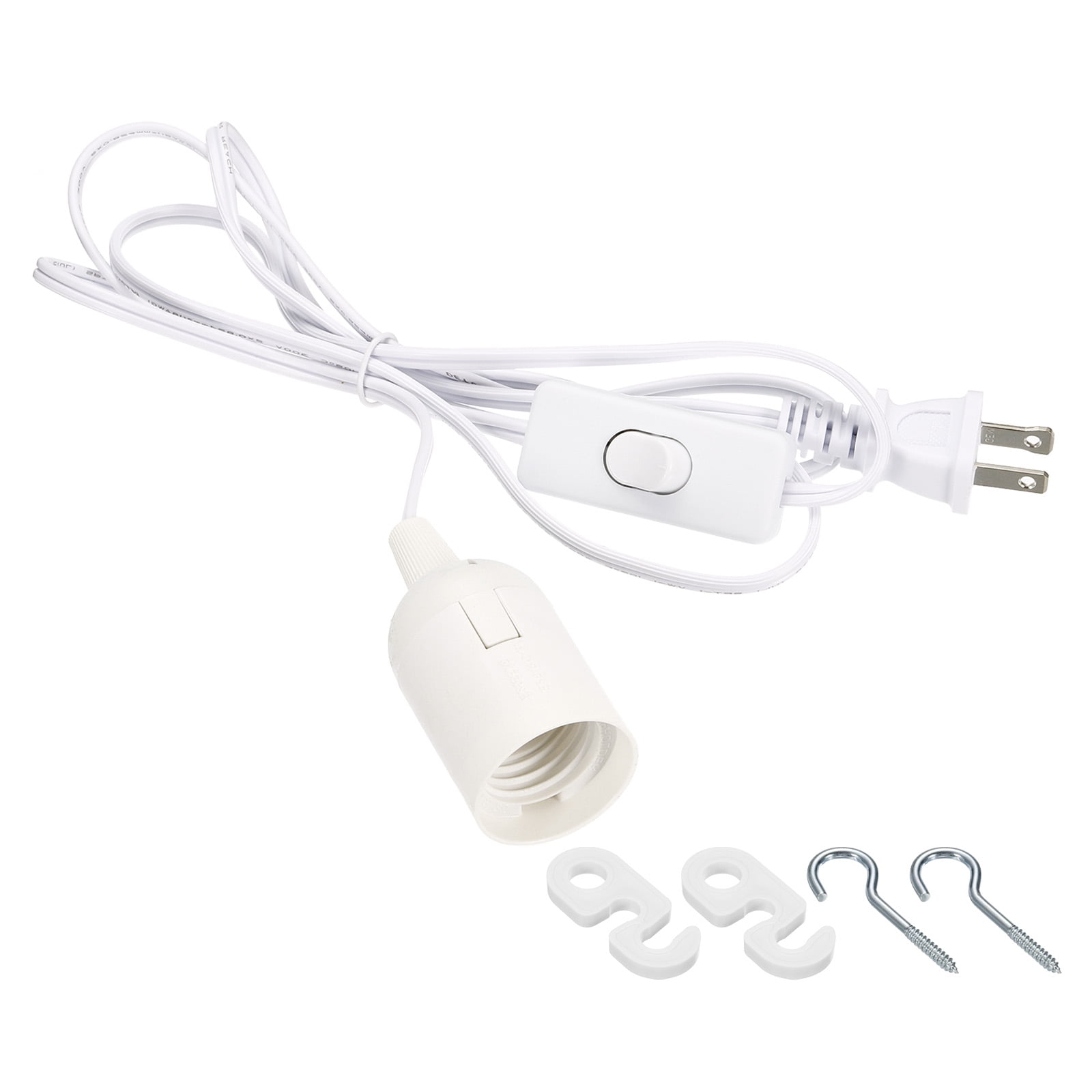 Uxcell 6 Feet Plug In Hanging Lantern Extension Cord 250V E26 LED Light ...