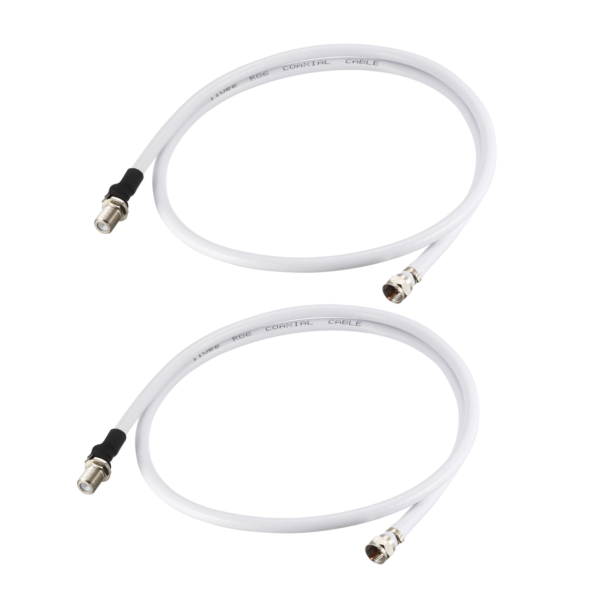 Uxcell 6 Feet RG6 Coax Cable F Type Male to F Type Female Coaxial Cable ...