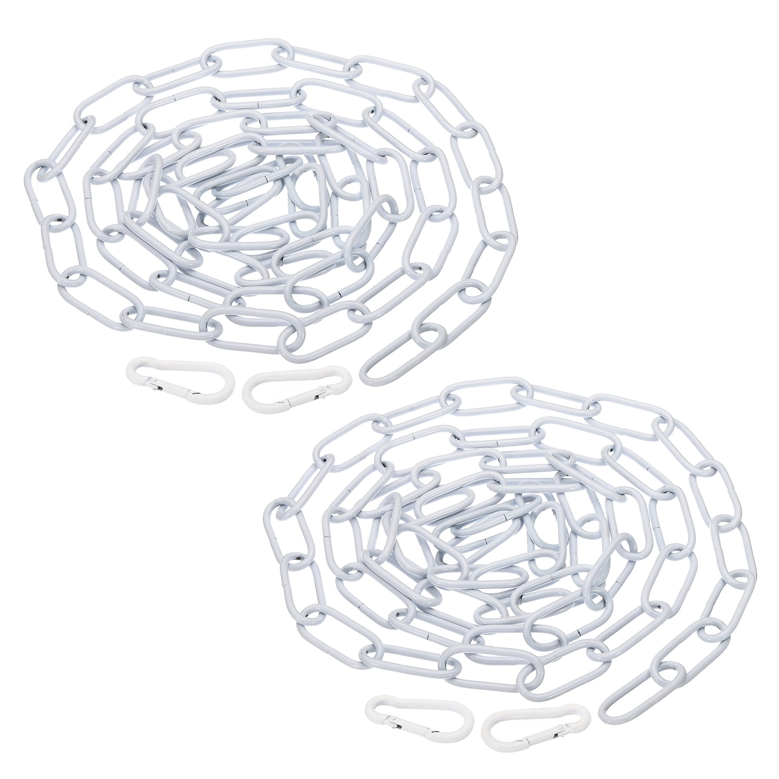 Uxcell 6 Feet White Finish Lighting Hanging Chain,2 Set Metal Chain for ...