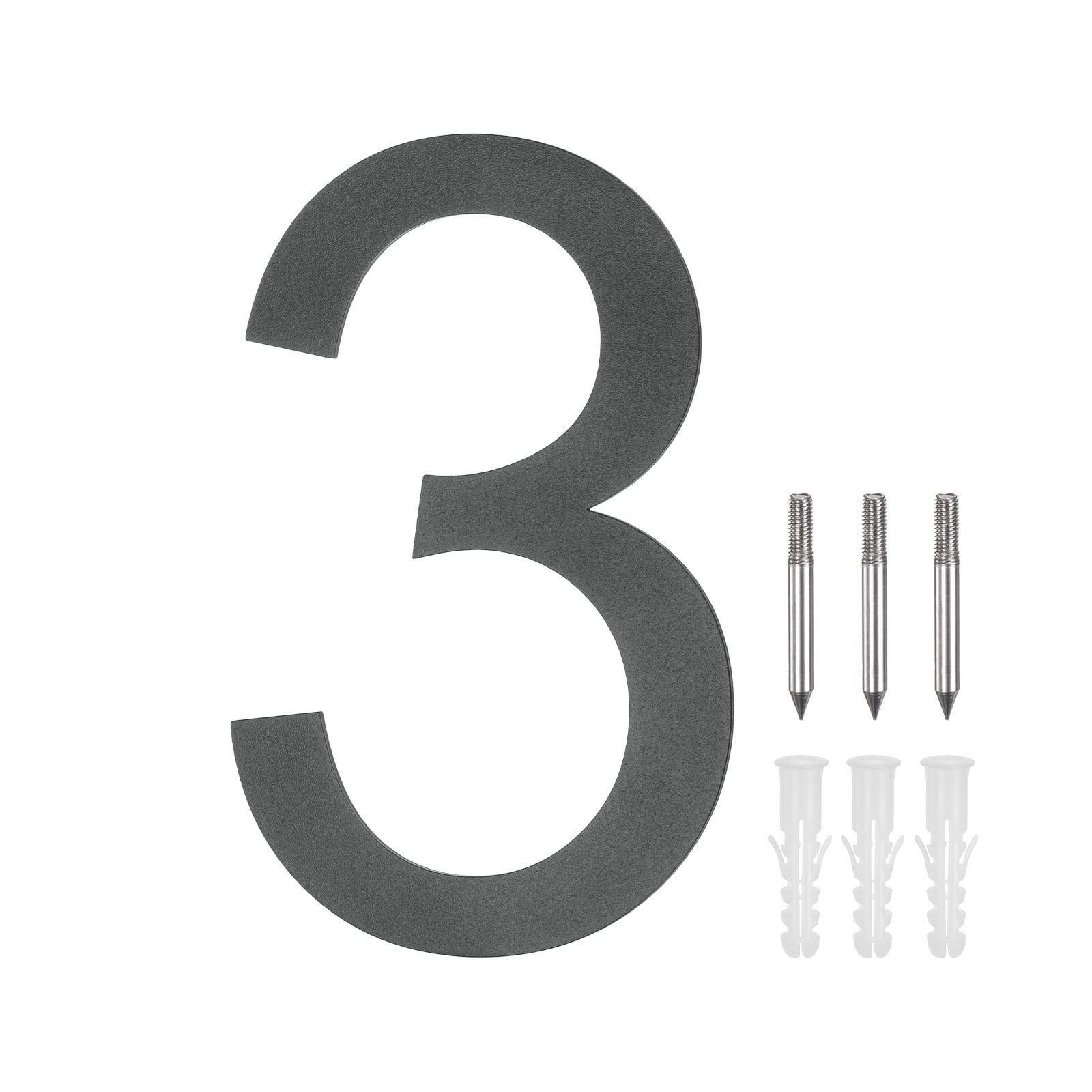 Uxcell 6 Inch 304 Stainless Steel Floating House Numbers, Modern House ...