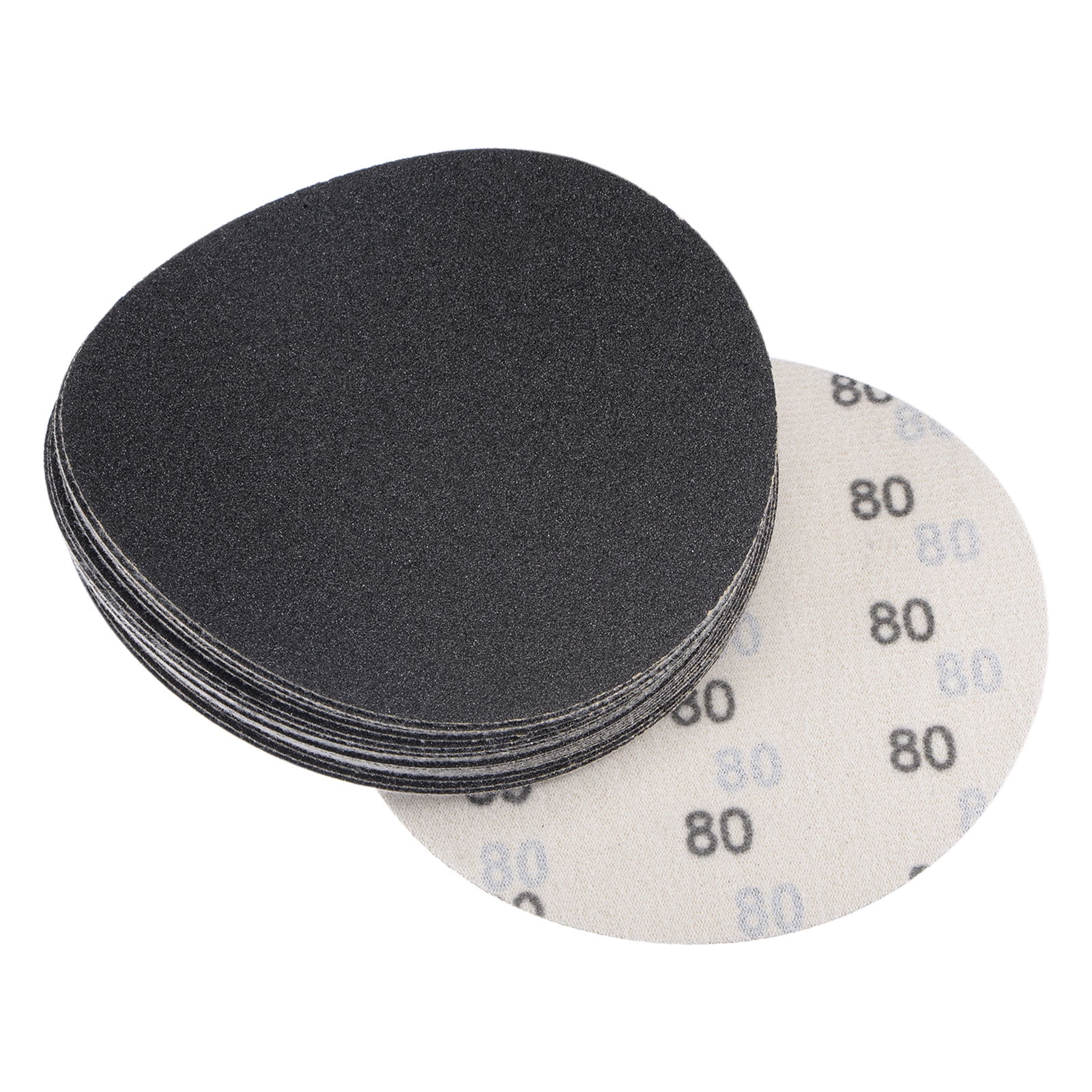 Uxcell 6 Inch 80 Grit Hook and Loop Wet Dry Usable Silicon Carbide C ...