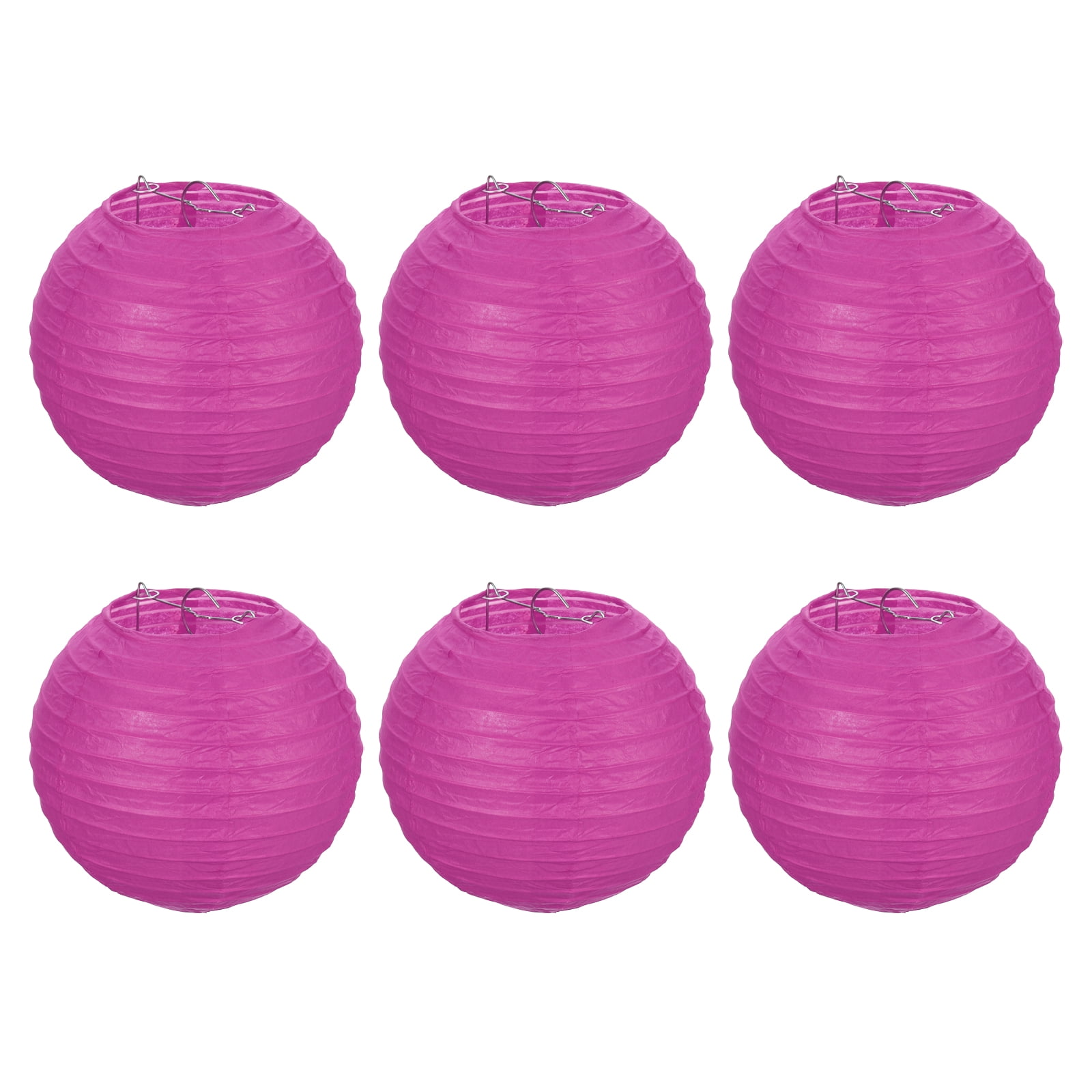 Uxcell 6 Inch Folding Hanging Wedding Home Party Paper Lanterns Rose ...