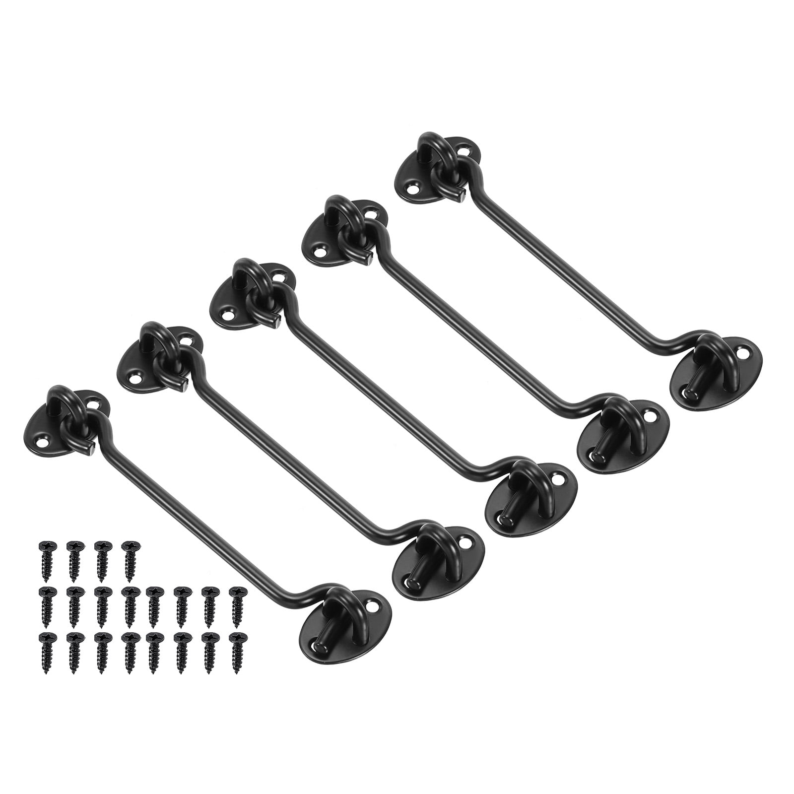 Uxcell 6 Inch Hook Eye Latch, 5 Pack Stainless Steel Privacy Hook and ...