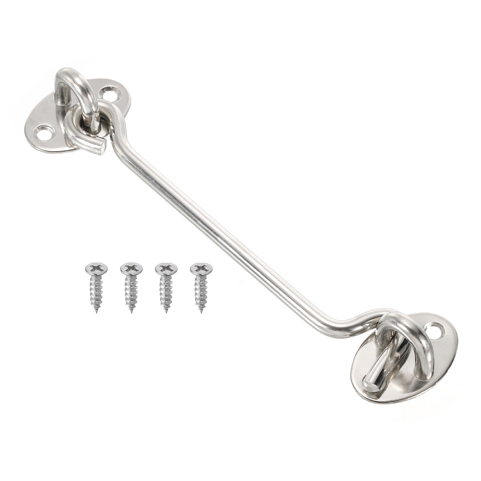 Uxcell 6 Inch Hook Eye Latch, Stainless Steel Privacy Hook and Eye ...