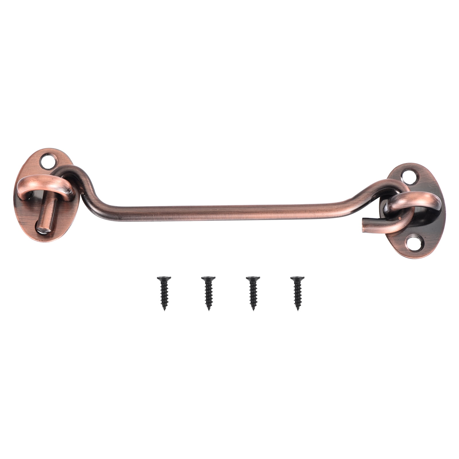 Uxcell 6 Inch Hook and Eye Latch Barn Door Lock Stainless Steel, Copper ...