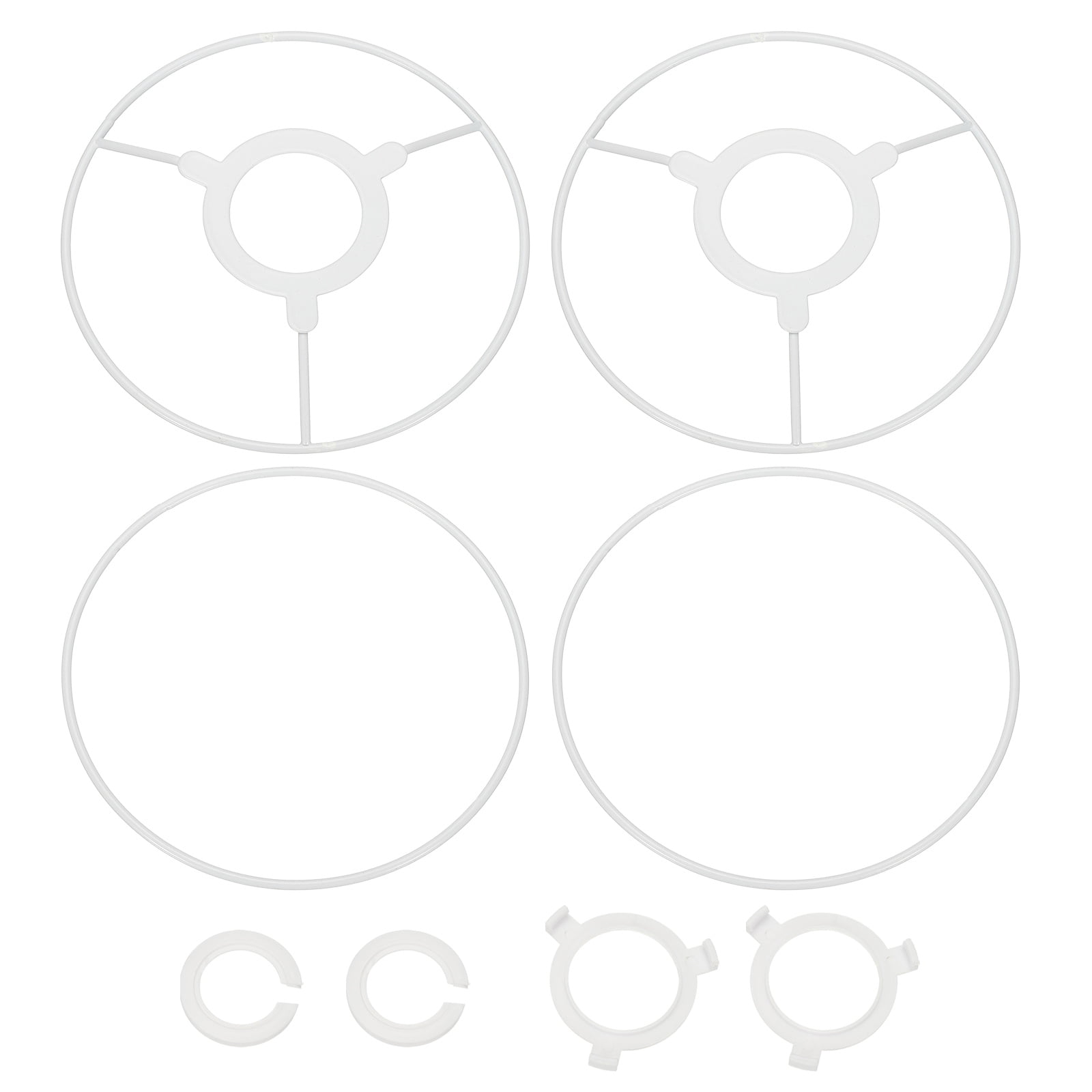 Uxcell 6 Inch Lamp Shade Ring, 2 Set Lamp Shade Frame with E27 to E26 ...