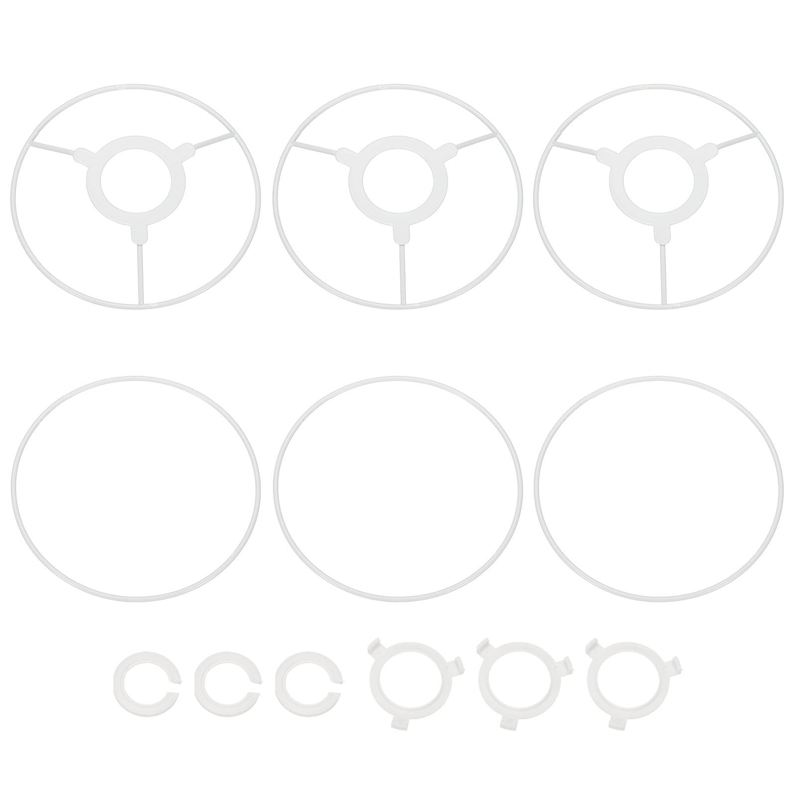Uxcell 6 Inch Lamp Shade Ring, 3 Set Lamp Shade Frame with E27 to E26 ...