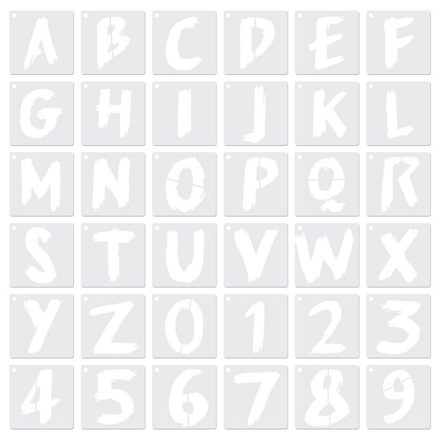 Uxcell 6 Inch Letter Stencils Number Stencils, 36 Pack Reusable ...