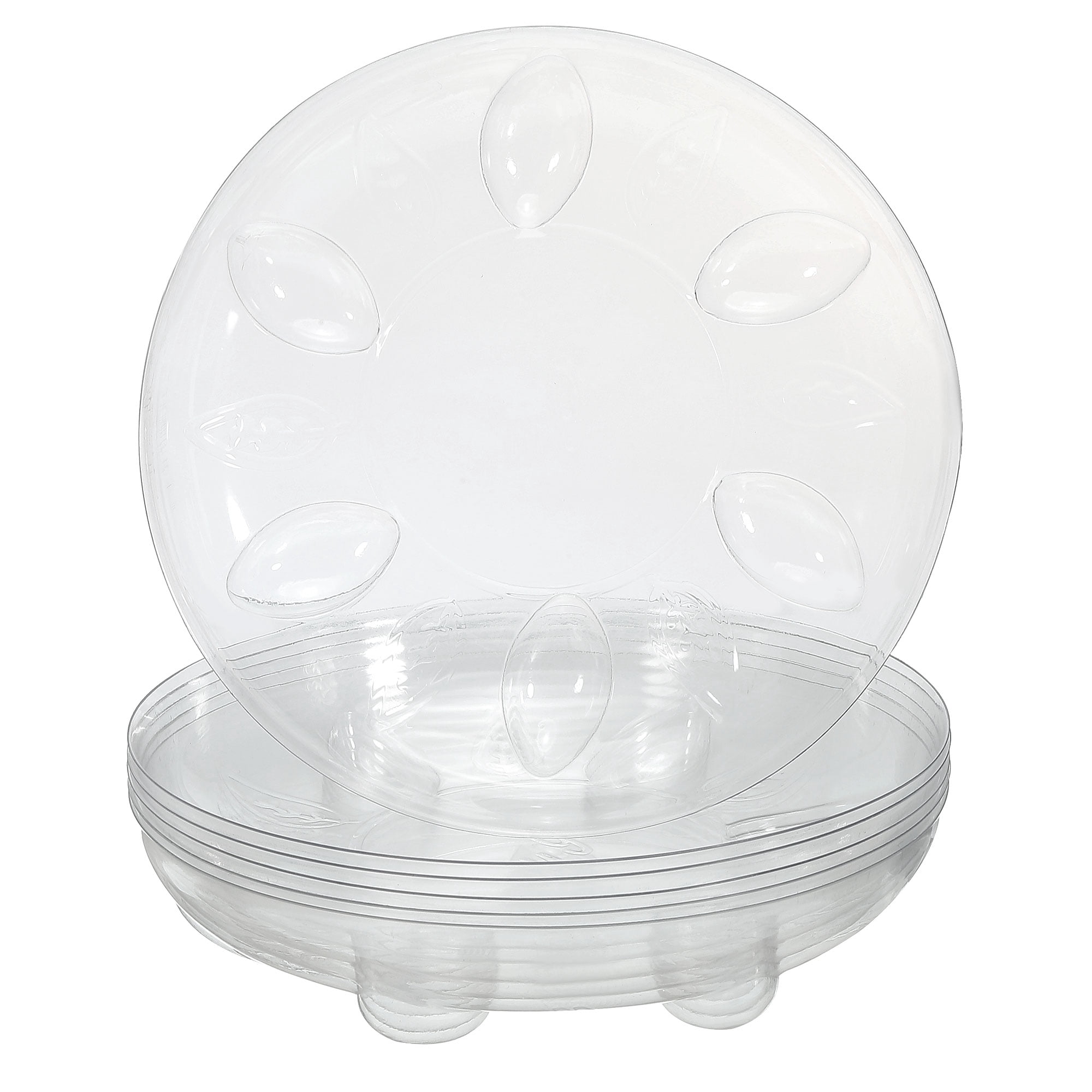 Uxcell 6 Inch Plant Saucers, Clear Plastic Drip Trays Plant Plate Dish ...