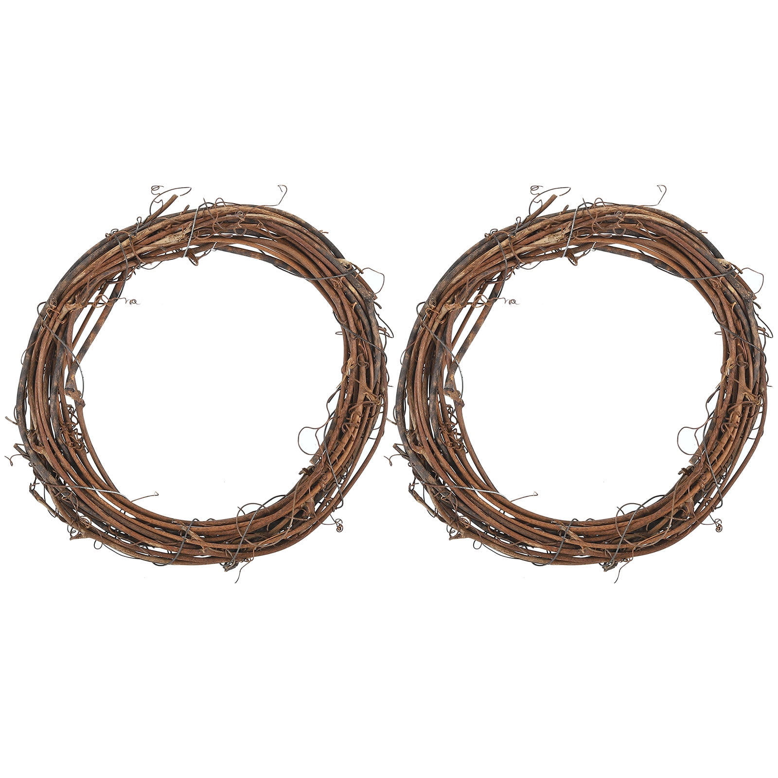 Uxcell 6 Inch Rattan Dream Catcher Rings, 2 Pcs Christmas Round Vine ...