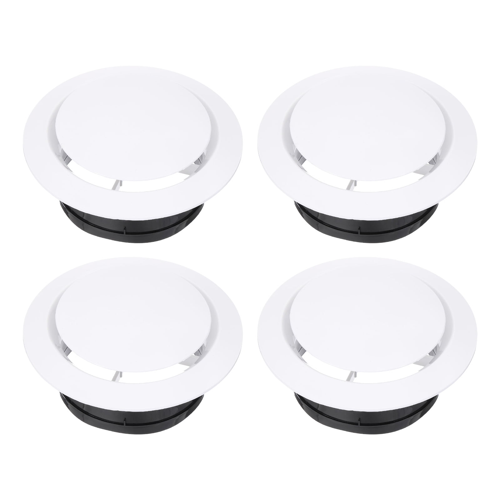 Uxcell 6 Inch Round Air Vent Cover, 4Pcs ABS Adjustable Soffit Vents ...