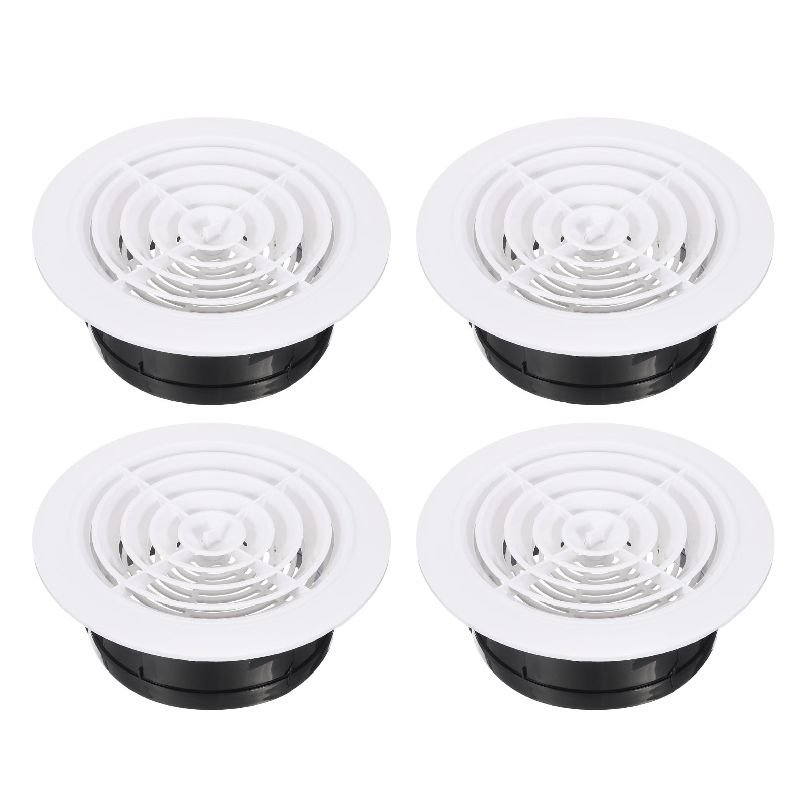 Uxcell 6 Inch Round Air Vent Cover, 4Pcs ABS Adjustable Soffit Vents ...
