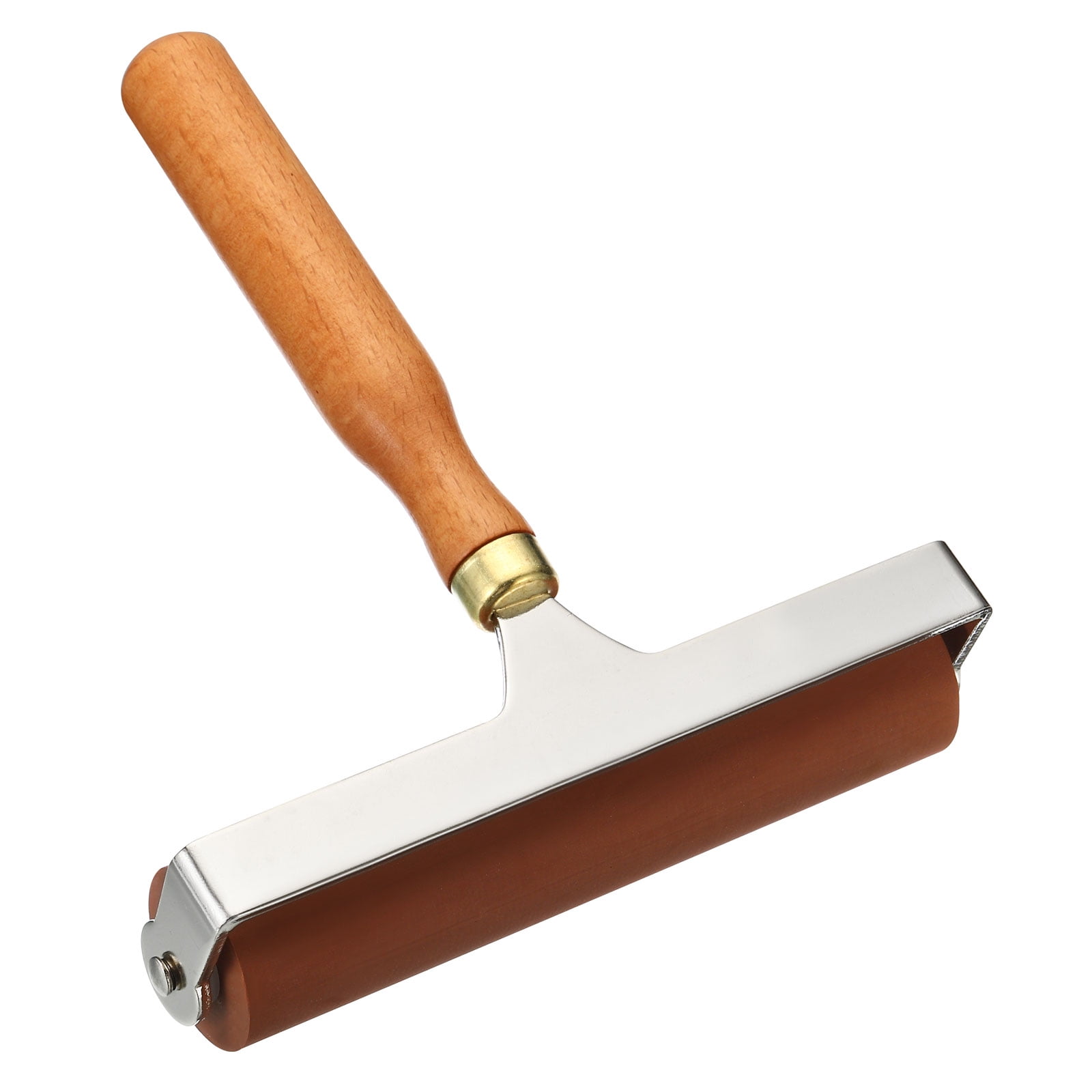 Uxcell 6 Inch Rubber Roller Brayer Anti Skid Hard Rubber Roller Tools ...