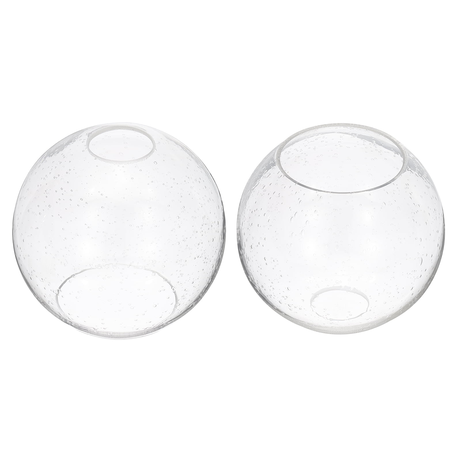 Uxcell 6 Inch Seeded Clear Glass Globe Shades Replacement, 2pcs ...
