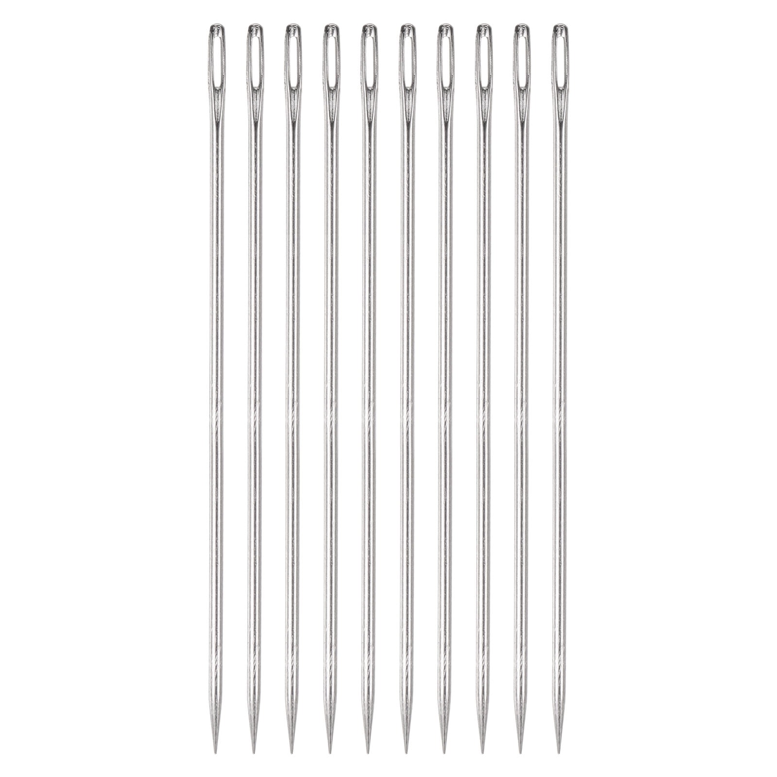 Uxcell 6 inch Upholstery Needles Stainless Steel Large Eye Sewing ...