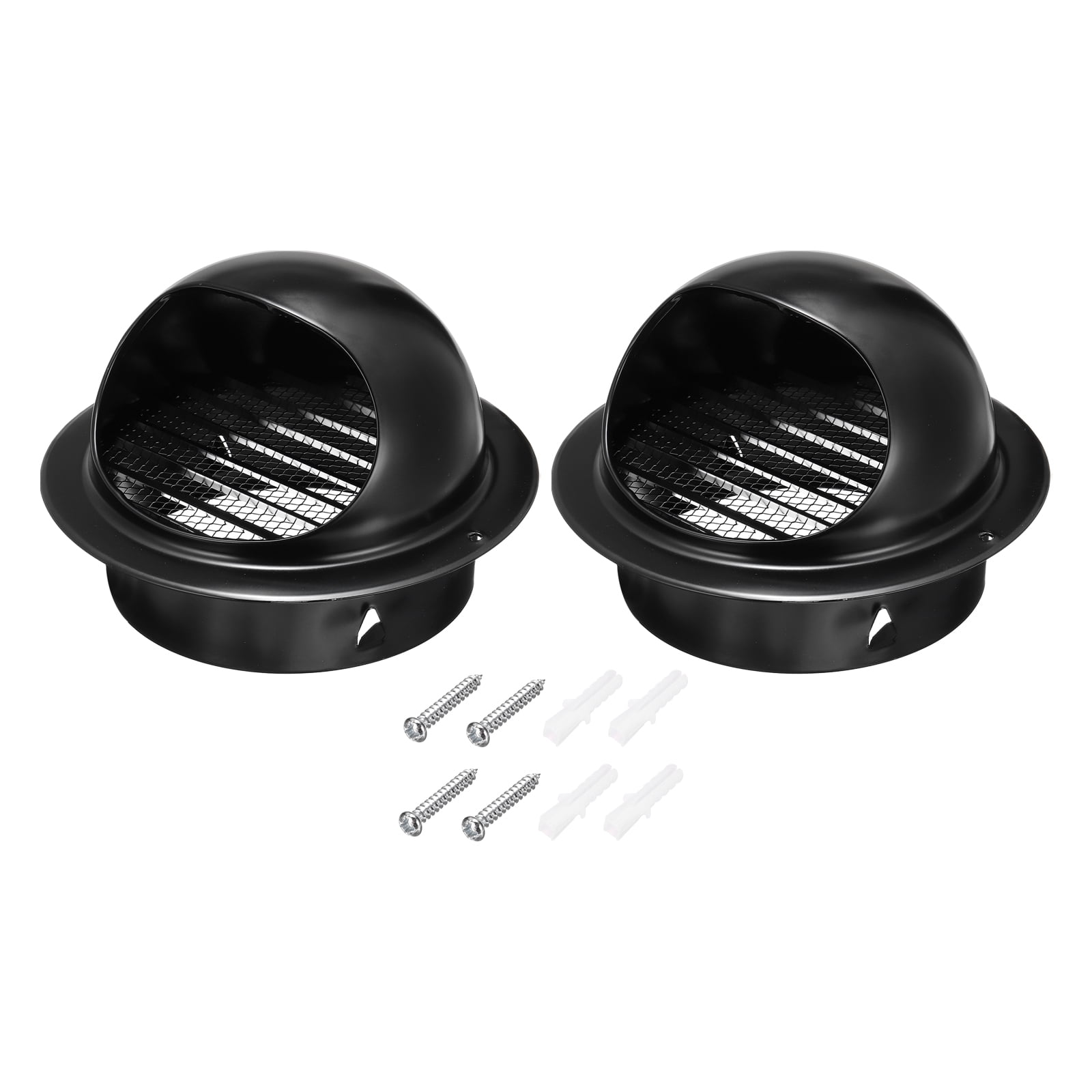 Uxcell Vent Round Cover, Exterior Wall Air Vent Louvered Soffit Vent ...