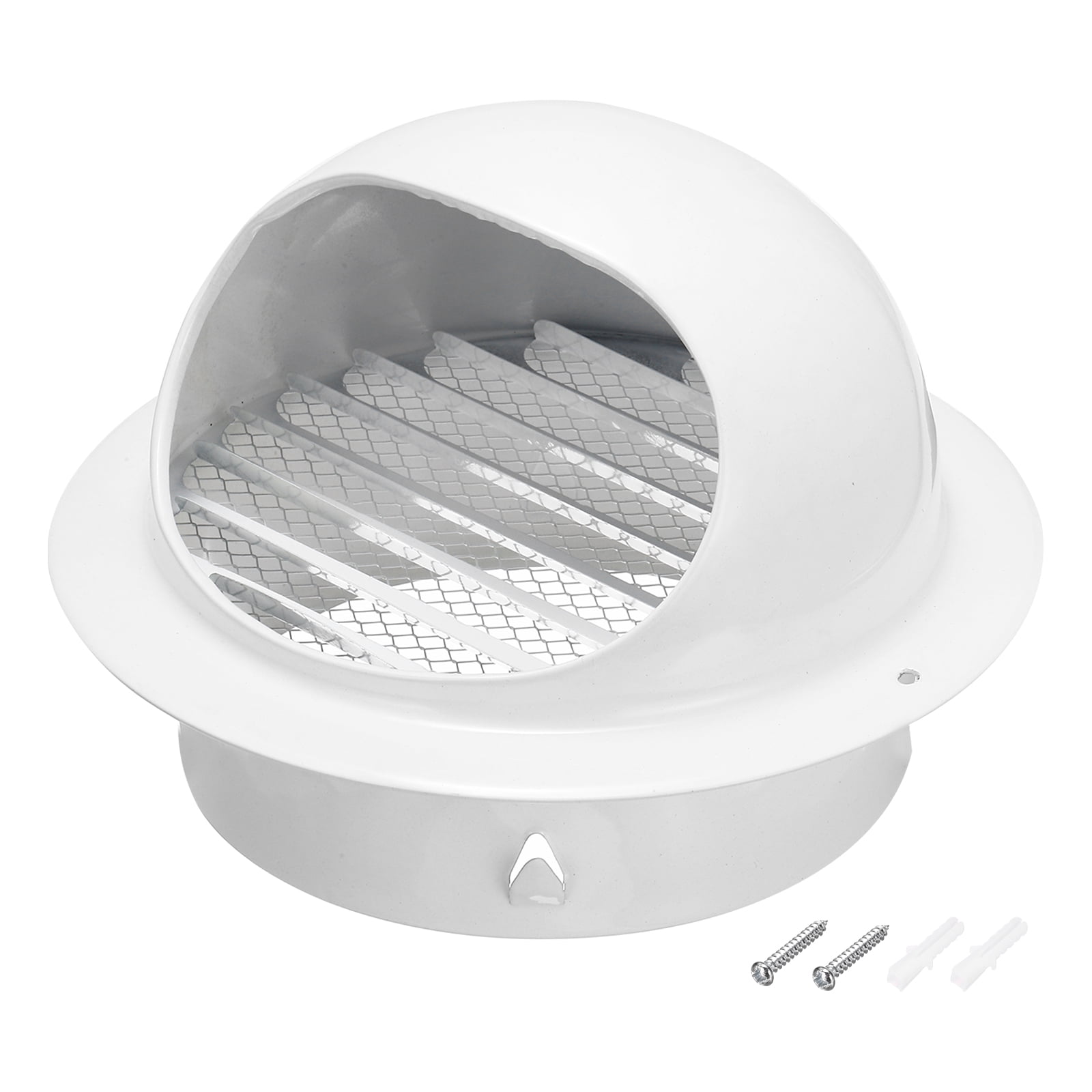 Uxcell Vent Round Cover, Exterior Wall Air Vent Louvered Soffit Vent ...