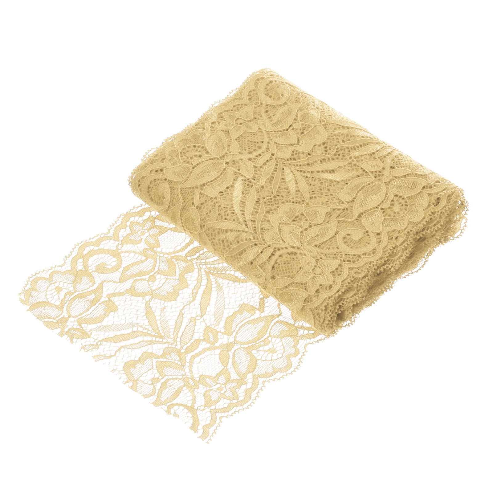 Uxcell 6 Inch Wide 5 Yard Lace Ribbon Floral Pattern Cream Lace Trim ...