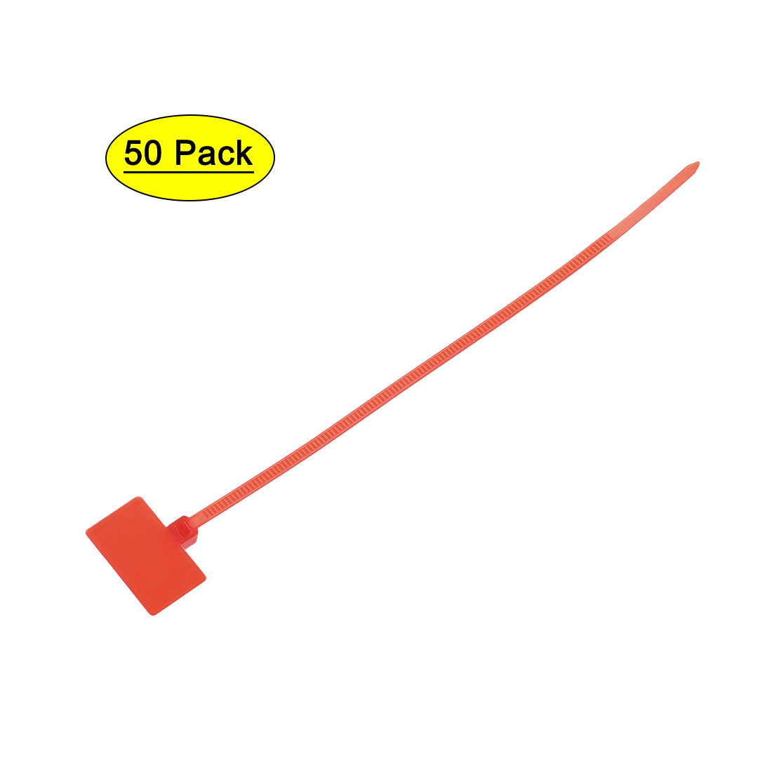 Uxcell 6 Inches Red Cable Zip Ties Label Tag Mark Self-Locking Nylon ...