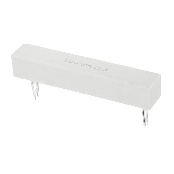 Uxcell 6 Ohm Ceramic Cement Resistor, 100W Power Wirewound Horizontal ...