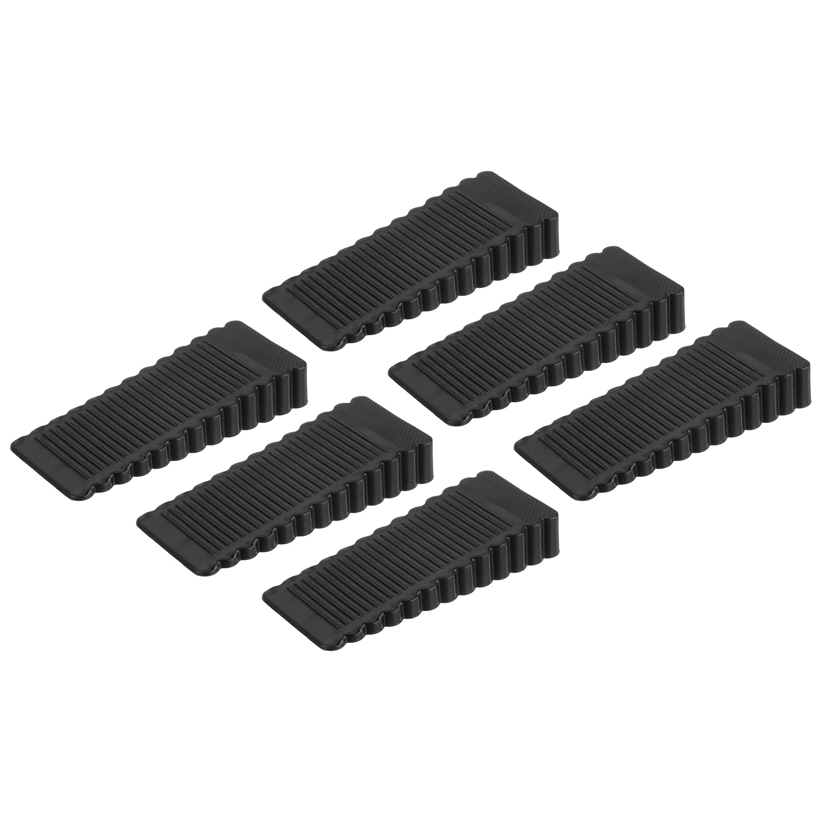 Uxcell 6 Pack 0.59" ABS Door Stoppers for Bottom Door Stop Wedge, Black ...