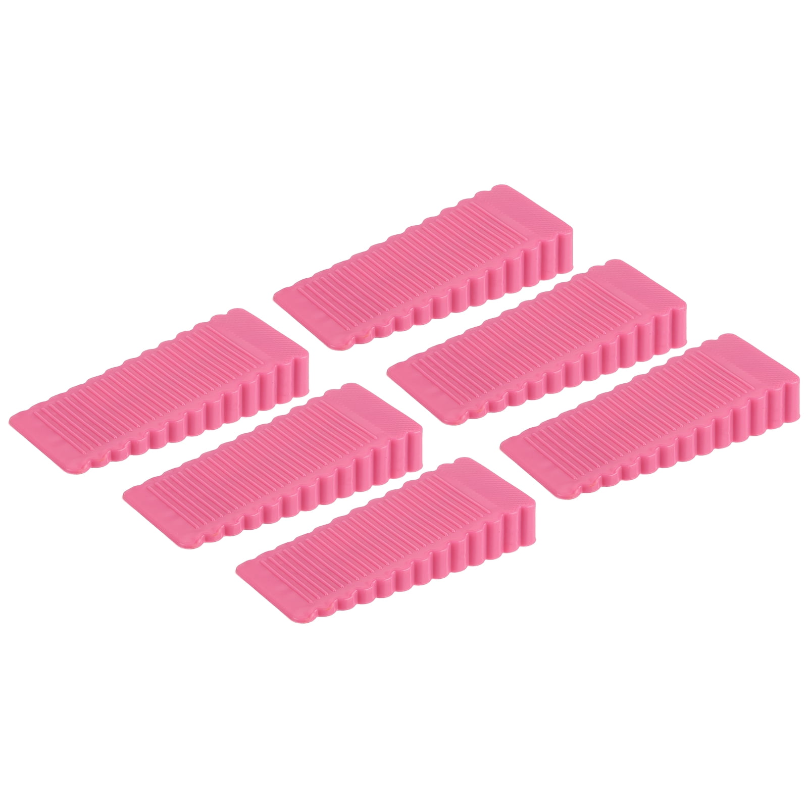 Uxcell 6 Pack 0.59" ABS Door Stoppers for Bottom Door Stop Wedge, Pink ...
