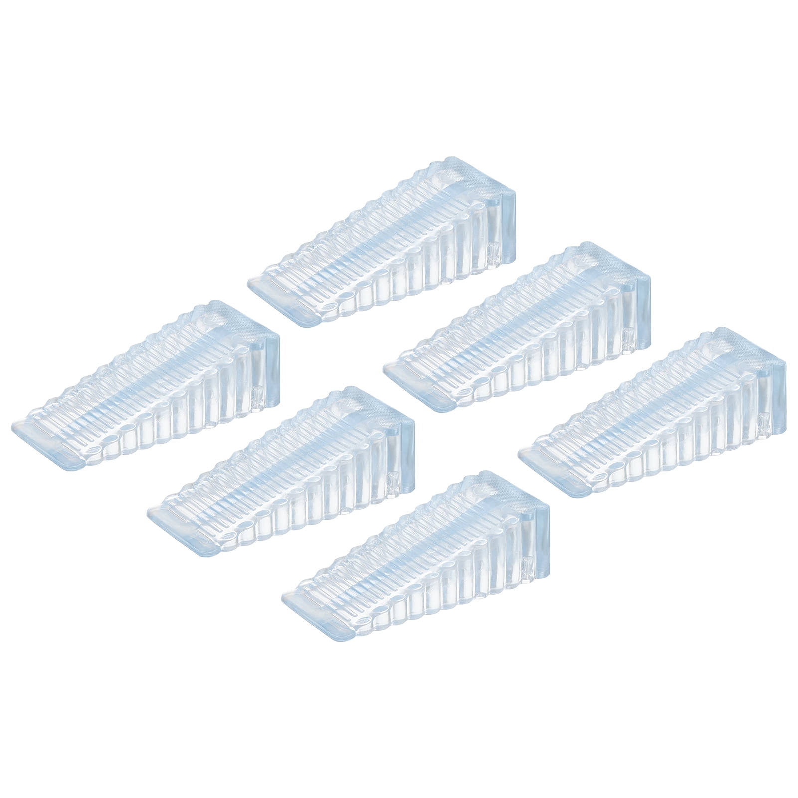 Uxcell 6 Pack 1.10" ABS Door Stoppers for Bottom Door Stop Wedge, Clear ...