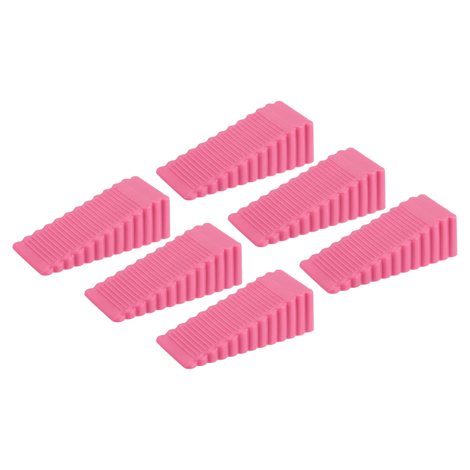 Uxcell 6 Pack 1.10" ABS Door Stoppers for Bottom Door Stop Wedge, Pink ...