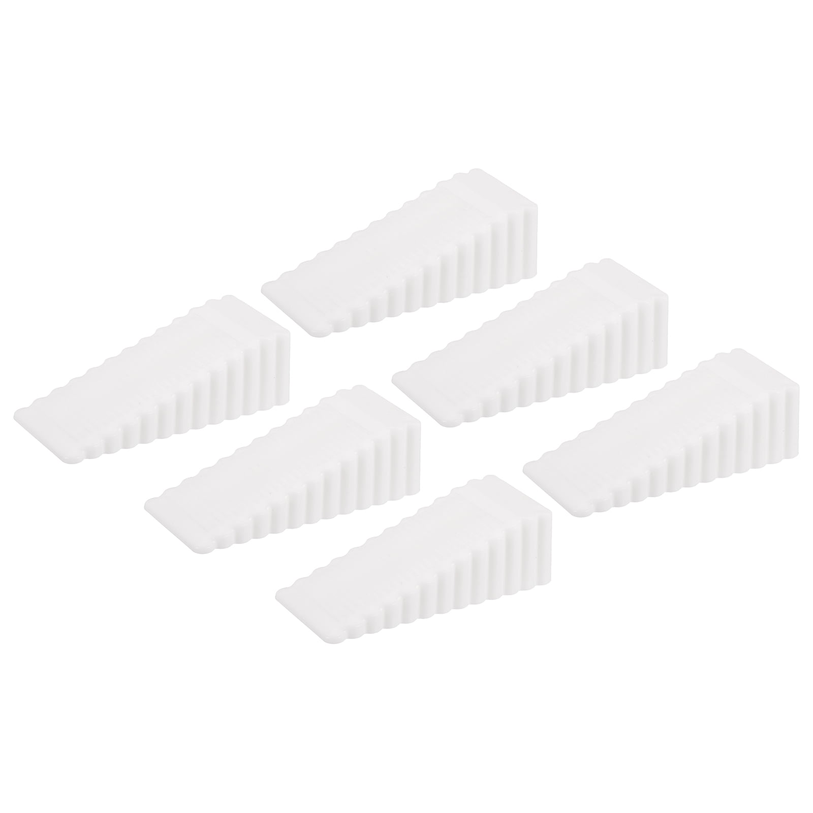 Uxcell 6 Pack 1.10" ABS Door Stoppers for Bottom Door Stop Wedge, White ...