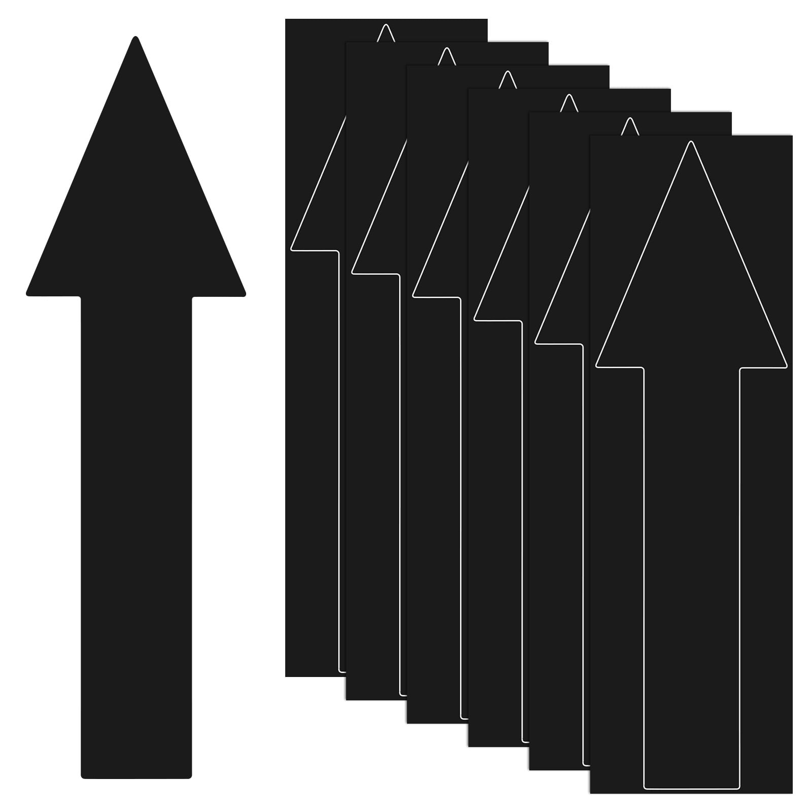 Uxcell 6-Pack 12 x 4 in Waterproof Adhesive Arrow Stickers for Wall ...