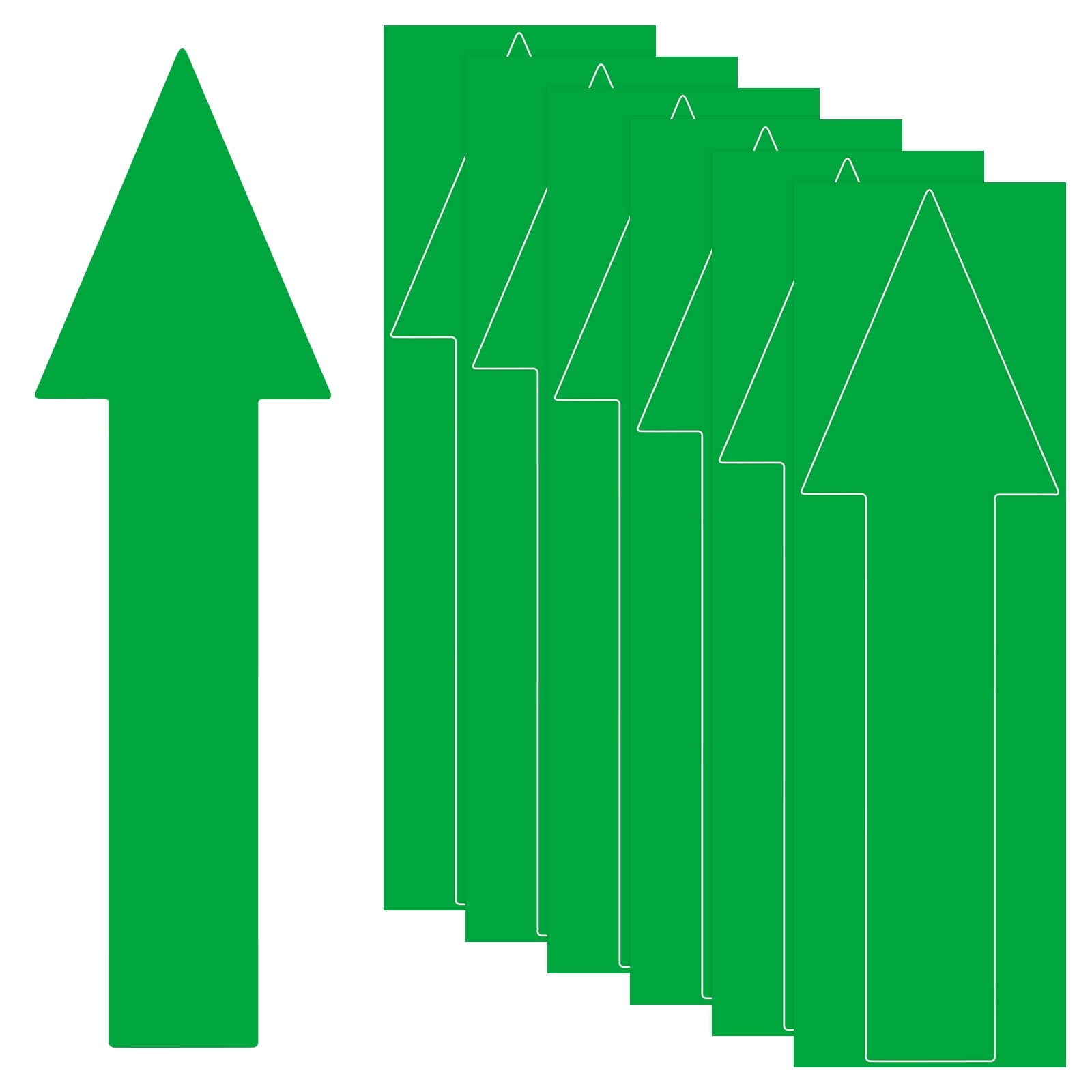 Uxcell 6-Pack 12 x 4 in Waterproof Adhesive Arrow Stickers for Wall ...