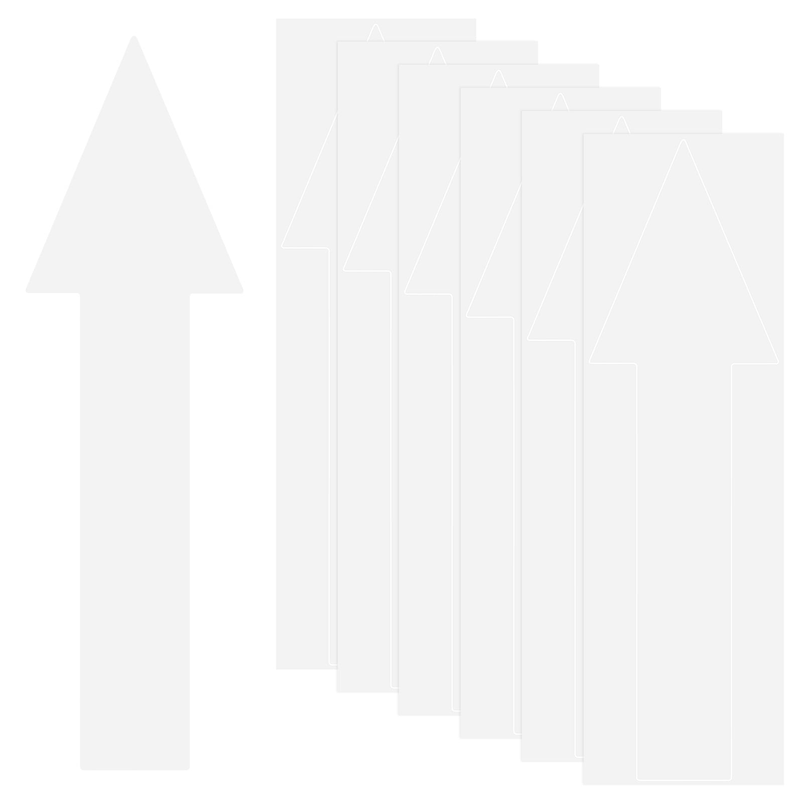 Uxcell 6-Pack 12 x 4 in PVC Waterproof Adhesive Arrow Stickers for Wall ...