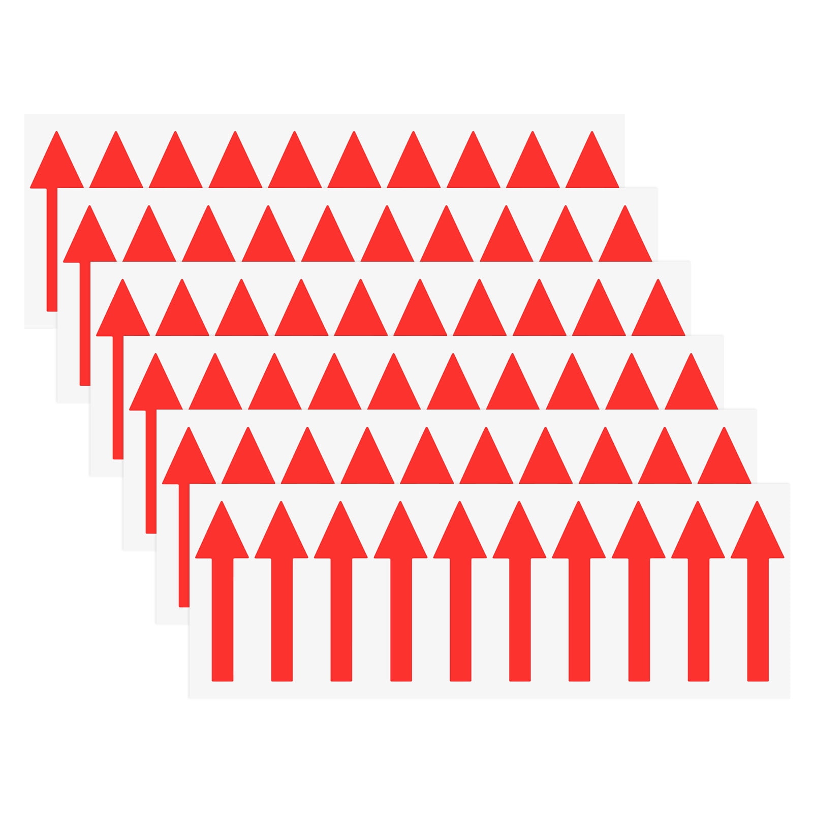 Uxcell 6-Pack 2 x 1 in PVC Waterproof Adhesive Arrow Stickers for Wall ...