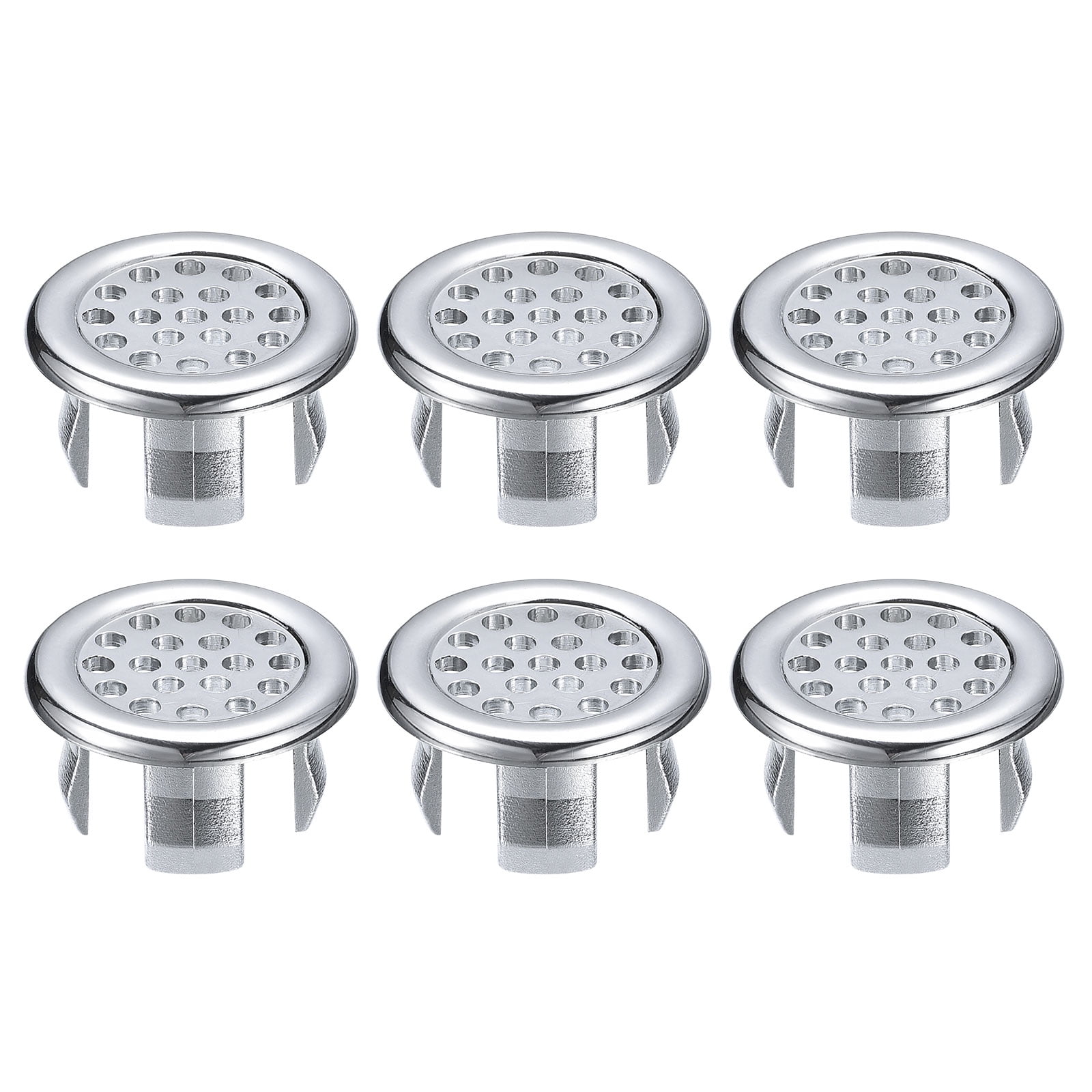 Uxcell 6 Pack 24mm Sink Trim Overflow Cover Ring Hole Insert in Round ...