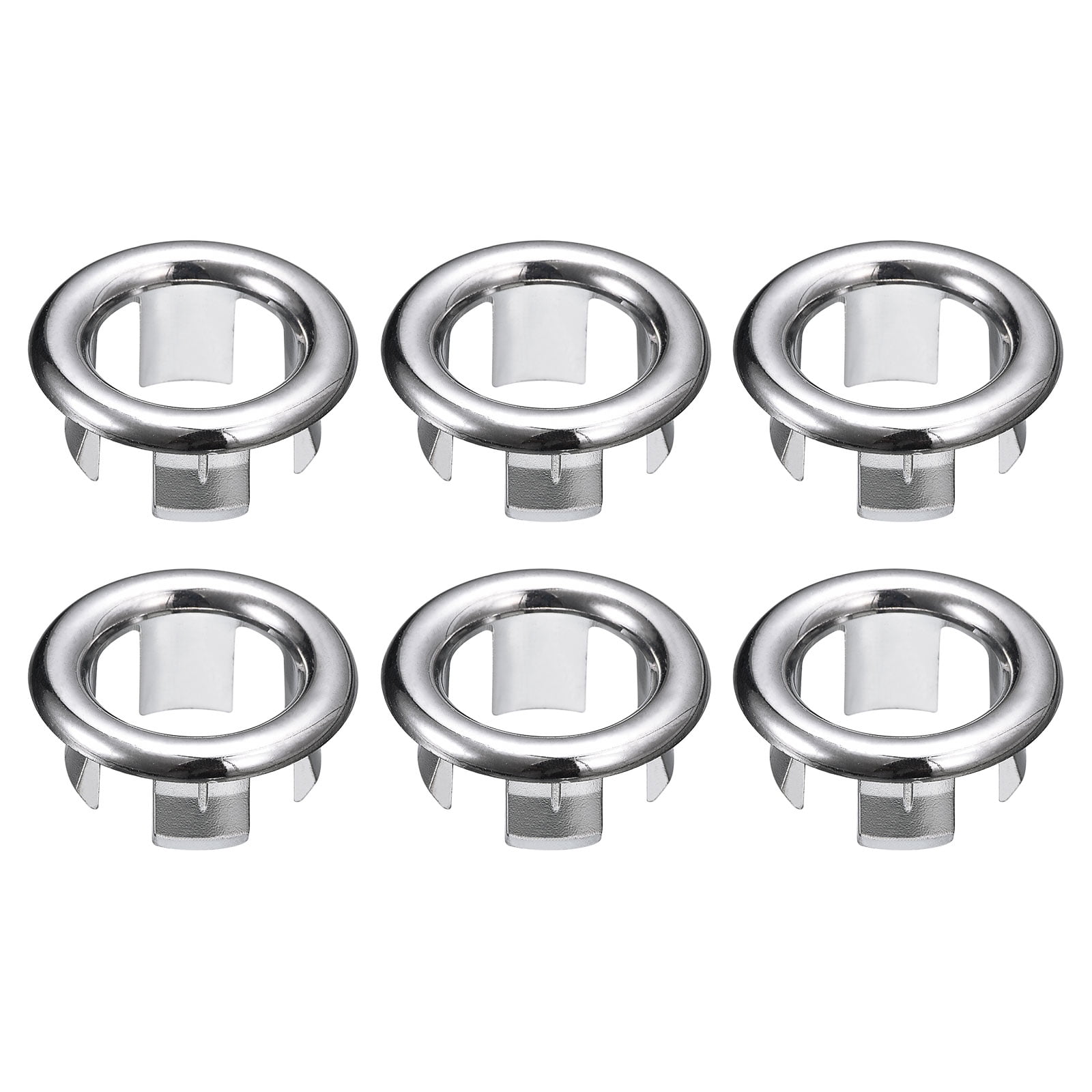 Uxcell 6 Pack 24mm Sink Trim Overflow Cover Ring Hole Insert in Round ...