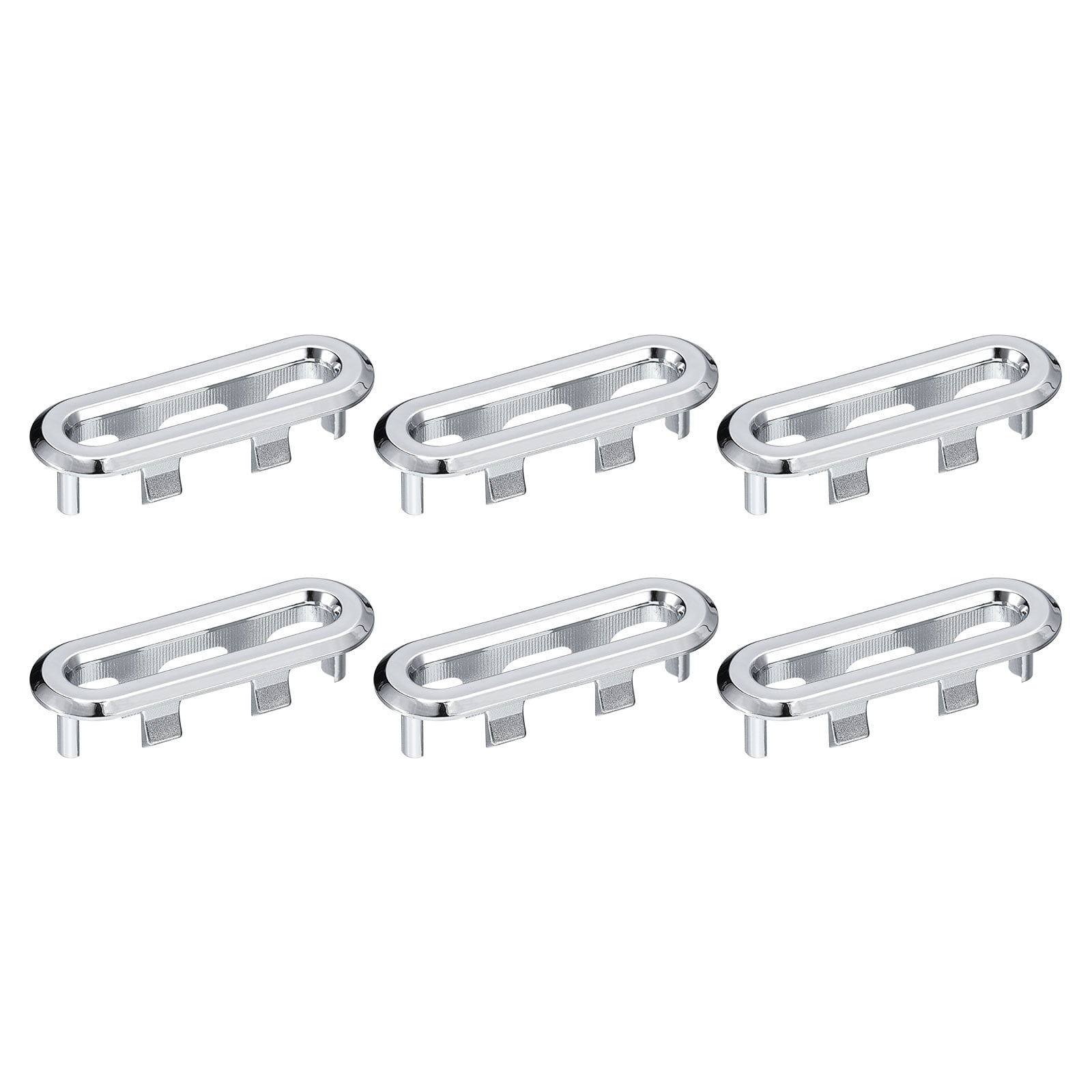Uxcell 6 Pack 47.5x13mm Sink Trim Overflow Cover Rings Oval Hole Insert ...
