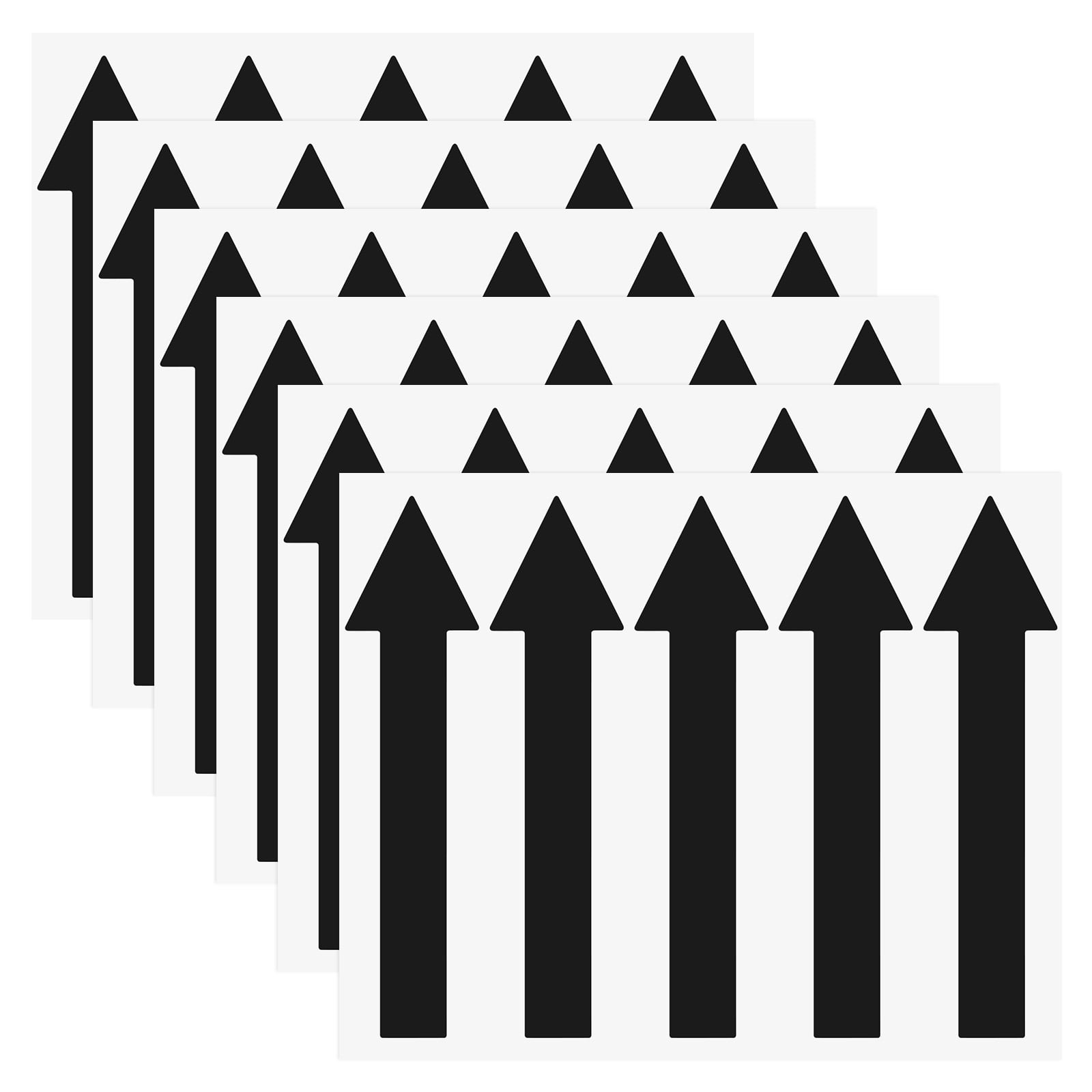 Uxcell 6-Pack 5 x 1 in PVC Waterproof Adhesive Arrow Stickers for Wall ...