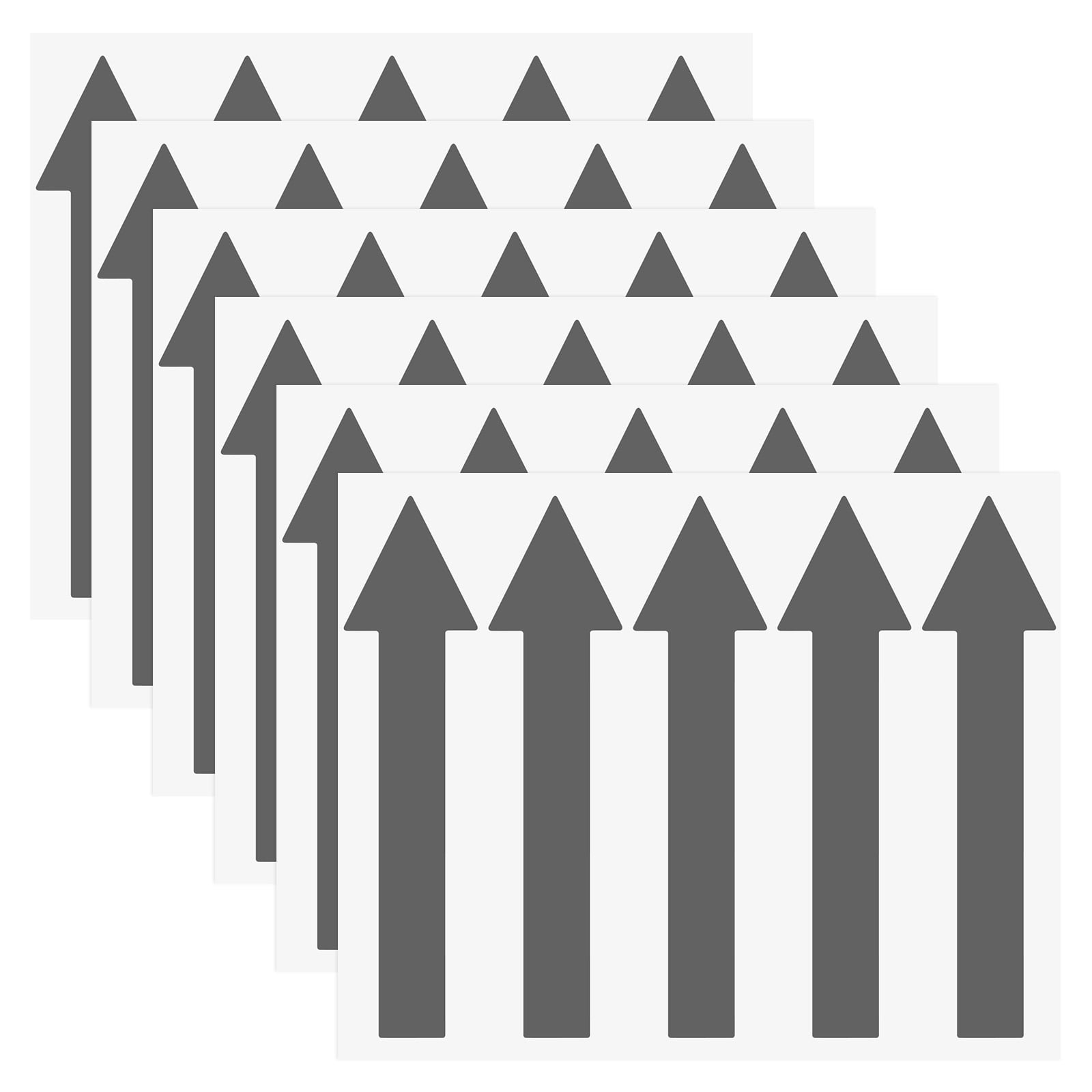 Uxcell 6-Pack 5 x 1 in PVC Waterproof Adhesive Arrow Stickers for Wall ...