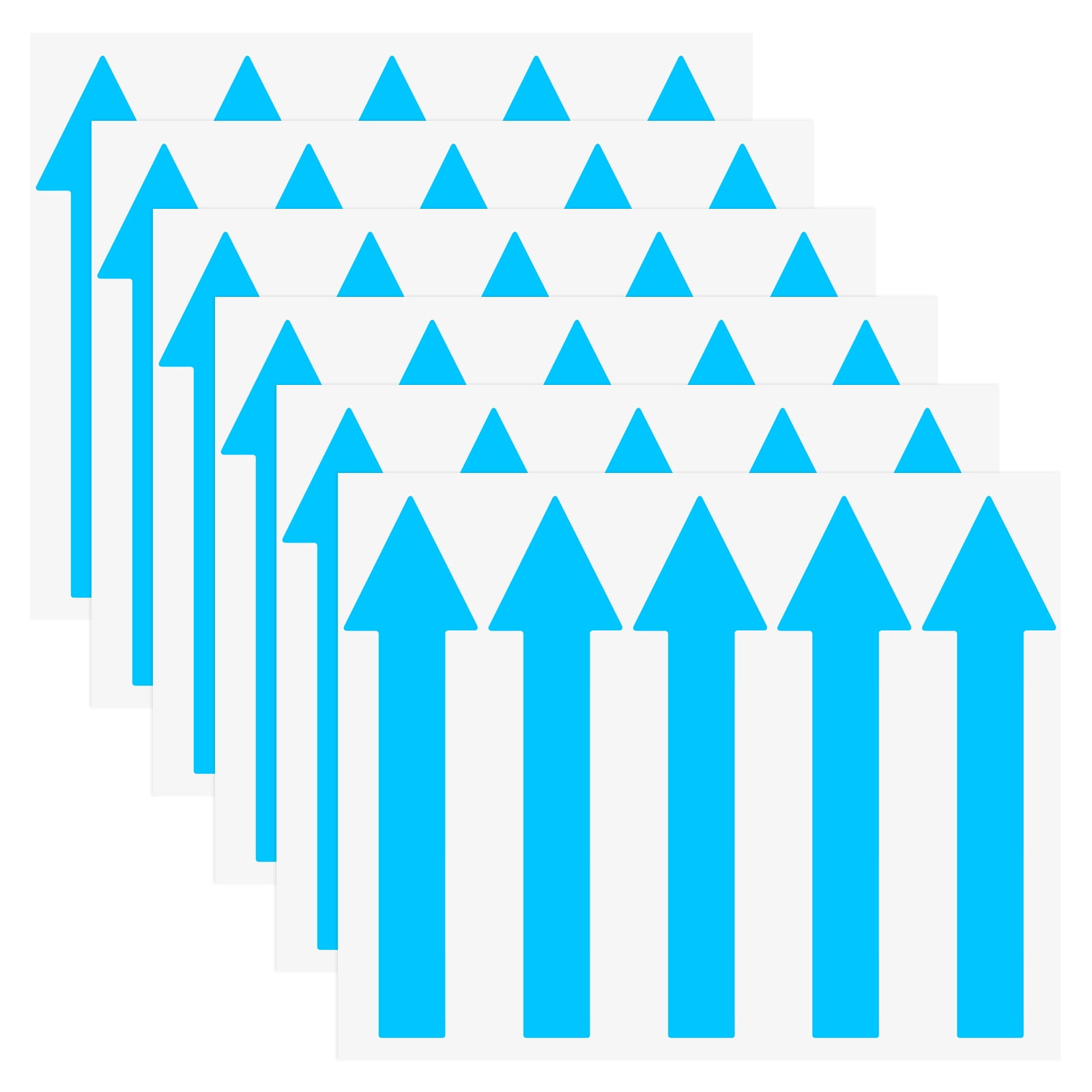 Uxcell 6-Pack 5 x 1 in PVC Waterproof Adhesive Arrow Stickers for Wall ...