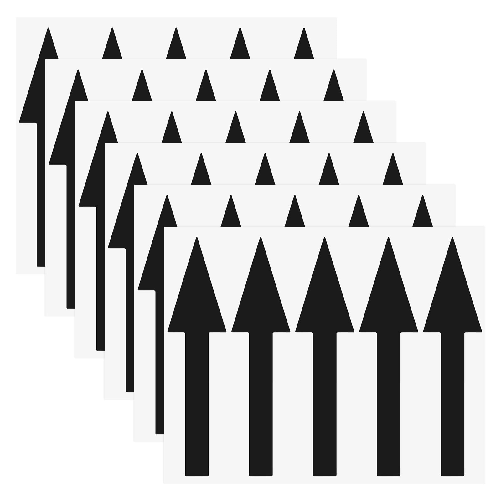 Uxcell 6-Pack 6 x 2 in PVC Waterproof Adhesive Arrow Stickers for Wall ...