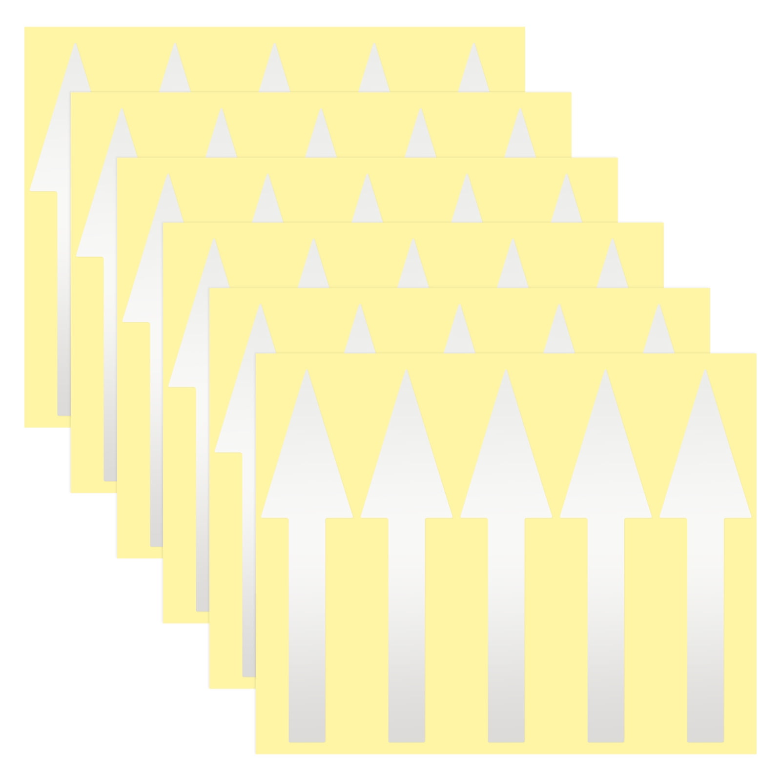 Uxcell 6-Pack 6 x 2 in Waterproof Adhesive Arrow Stickers for Wall ...