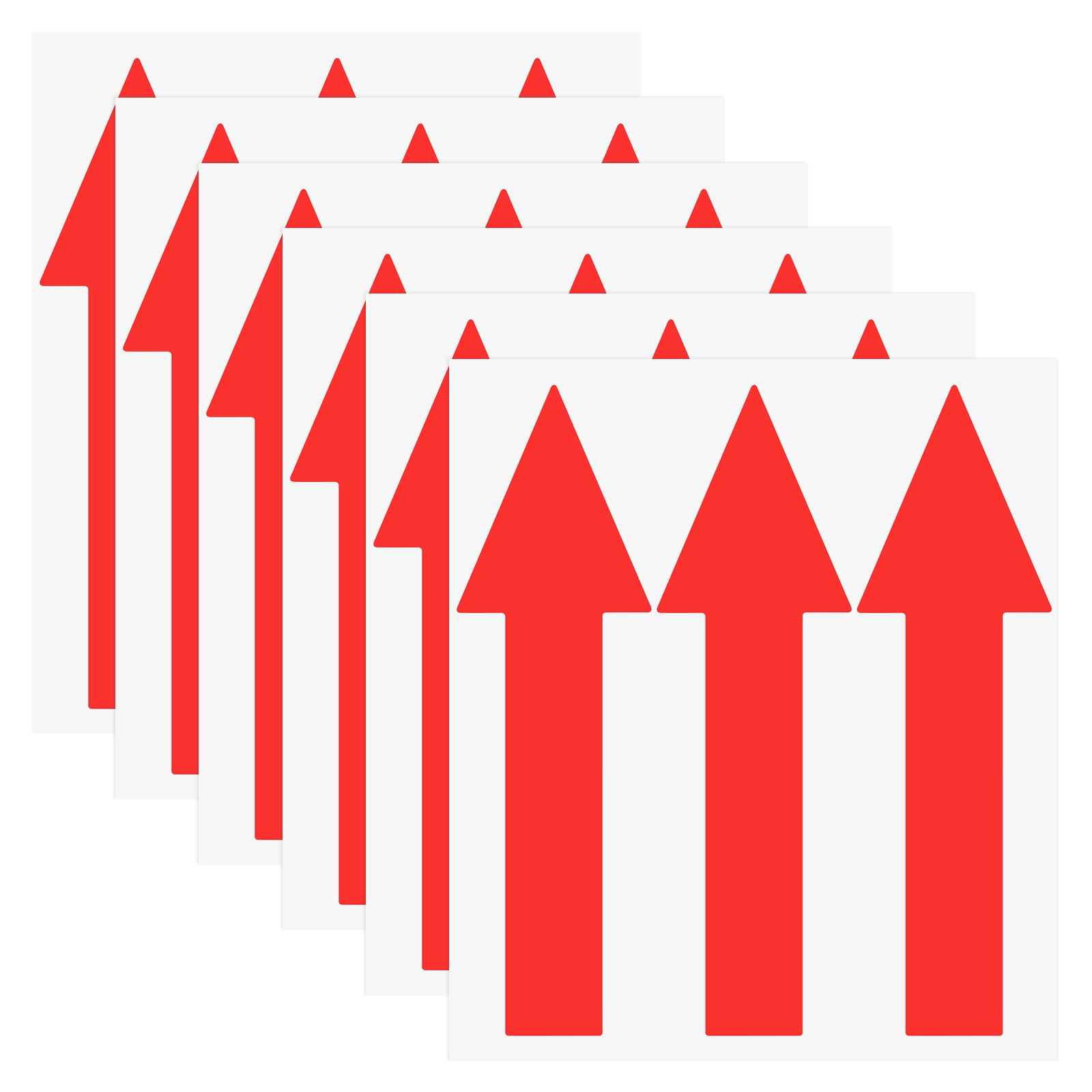 Uxcell 6-Pack 8 x 2 in Waterproof Adhesive Arrow Stickers for Wall ...