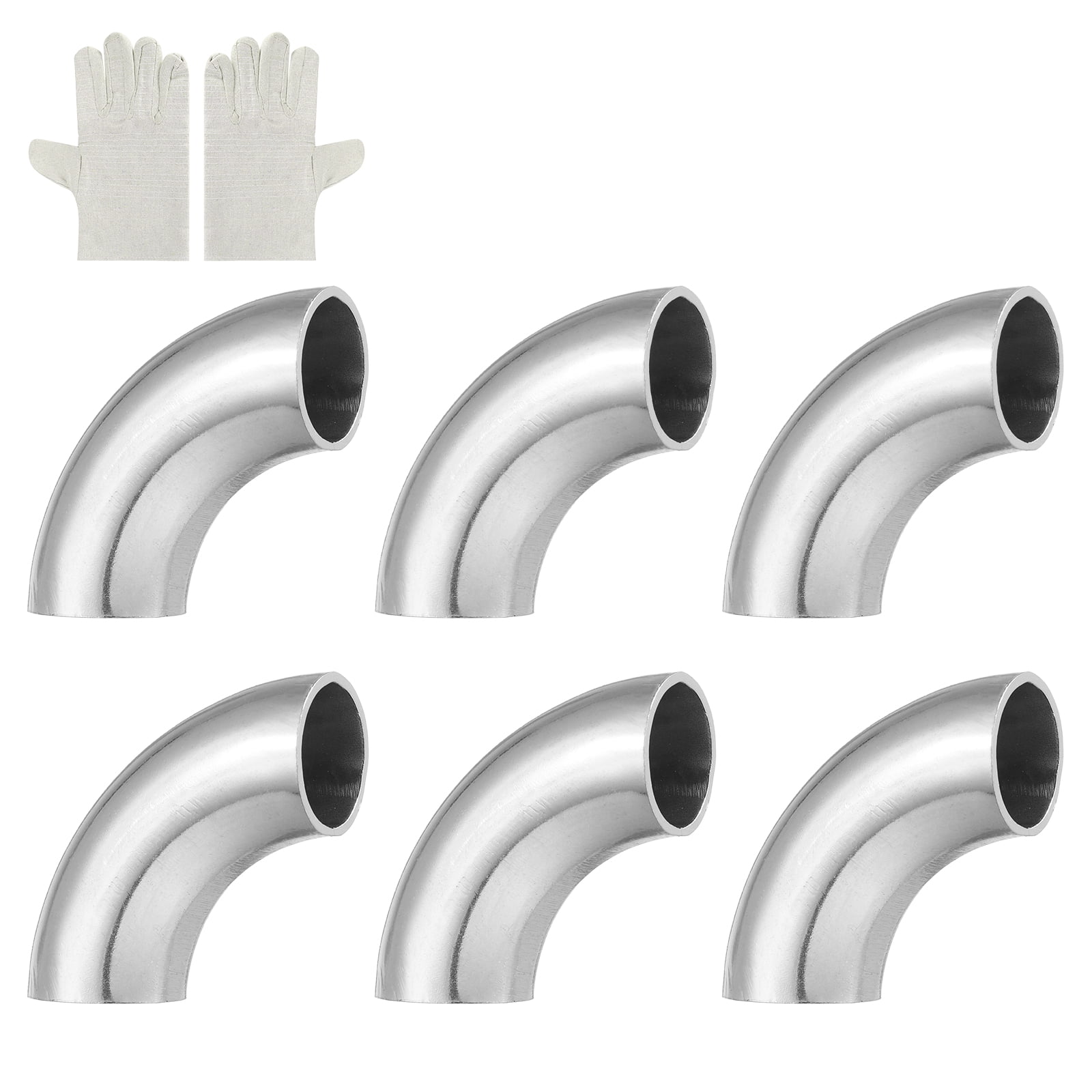 Uxcell 6 Pack 90 Degree Exhaust Elbow Pipe Kit, 0.05 Inch Thickness ...