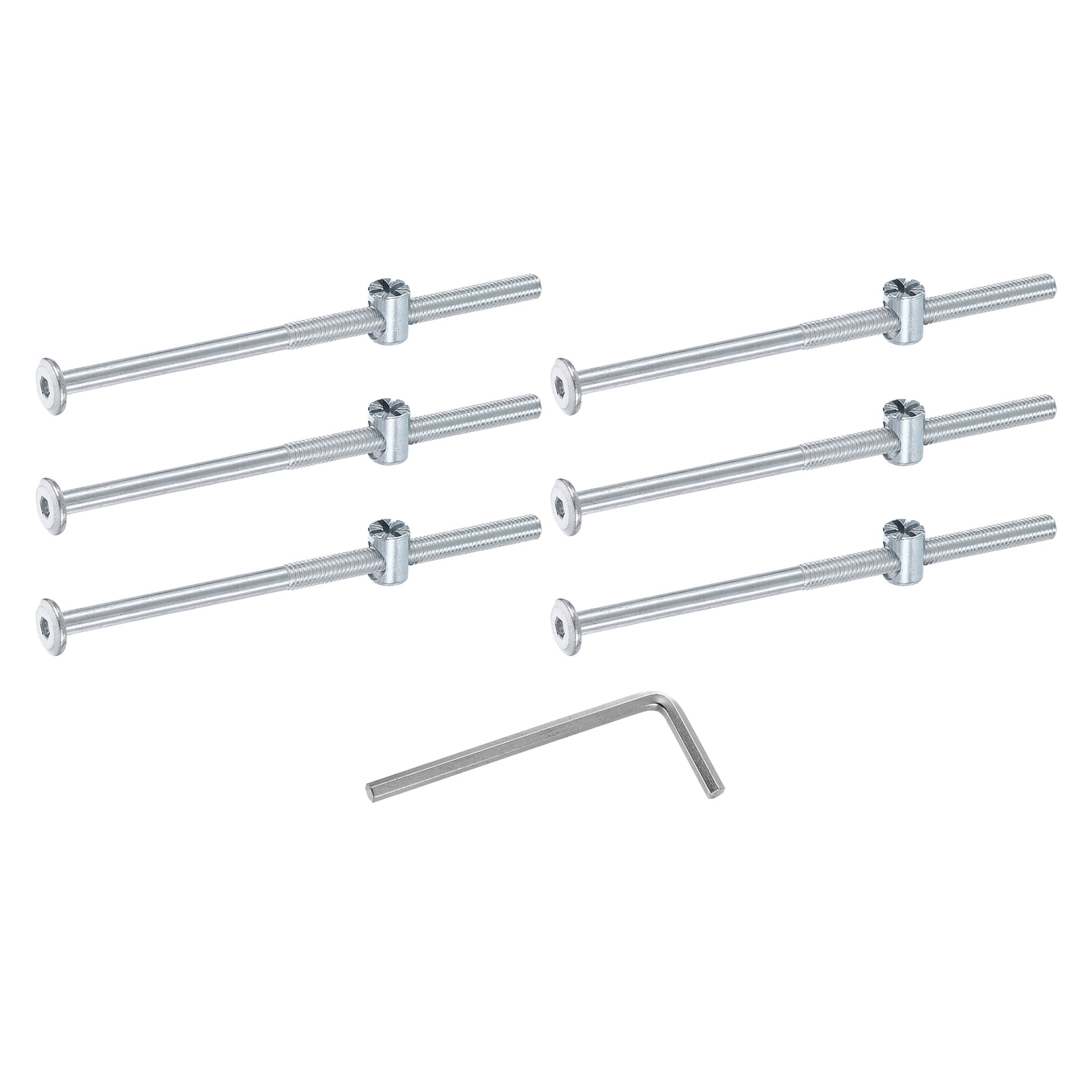 Uxcell 6 Pack Bed Frame Bolts, M6 x 120mm Hex Socket Head Screws Bolts ...