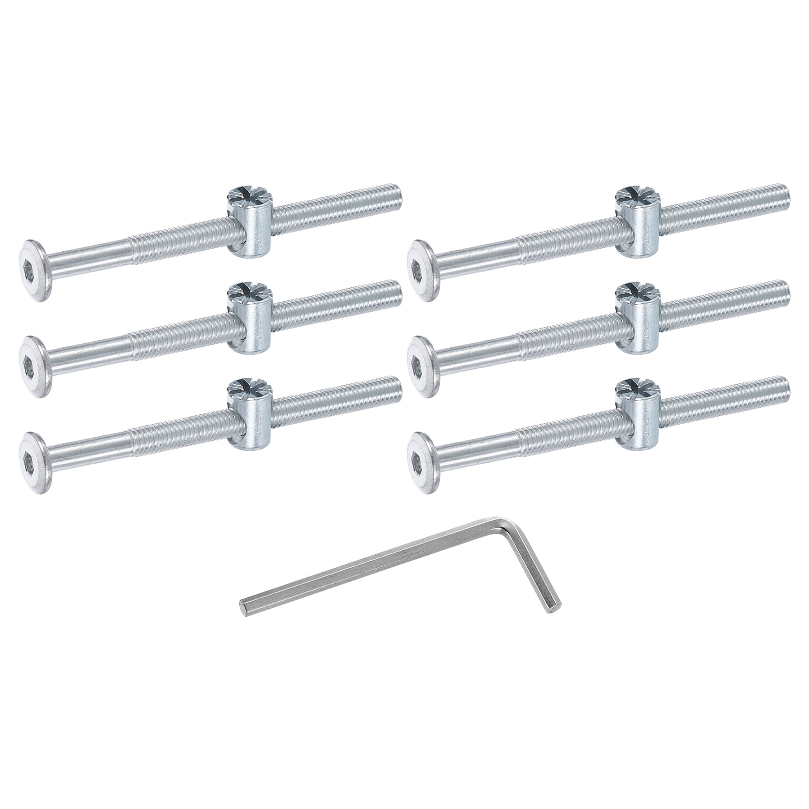 Uxcell 6 Pack Bed Frame Bolts, M6 x 80mm Hex Socket Head Screws Bolts ...