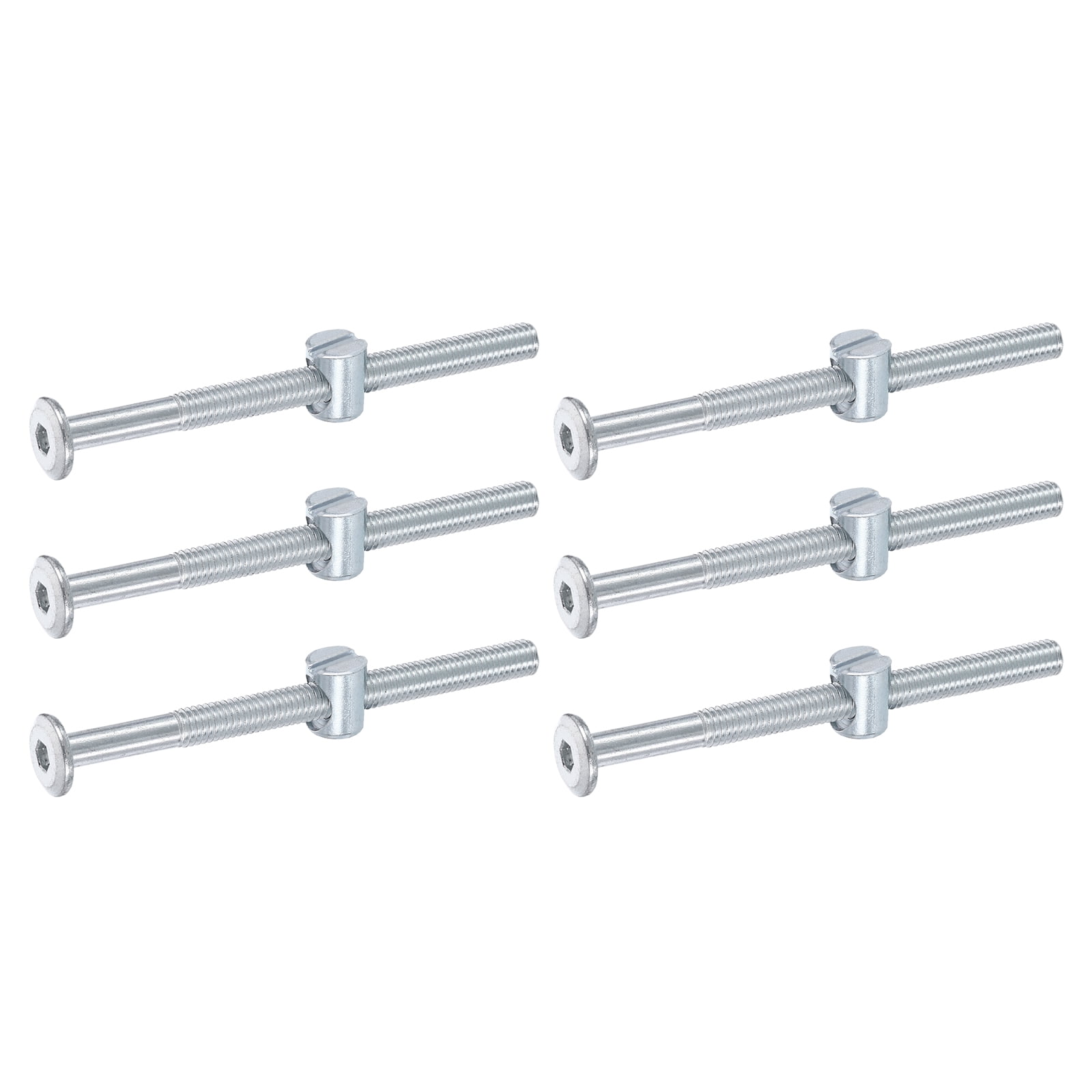 Uxcell 6 Pack Bed Frame Bolts, M6 x 80mm Hex Socket Head Screws Bolts ...