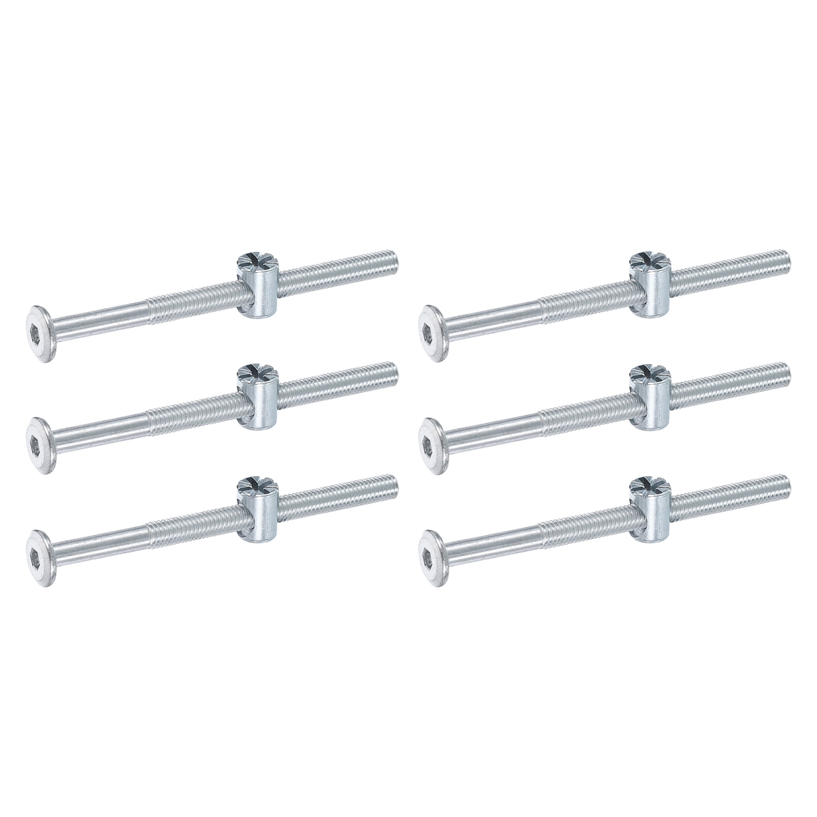 Uxcell 6 Pack Bed Frame Bolts, M6 x 85mm Hex Socket Head Screws Bolts ...